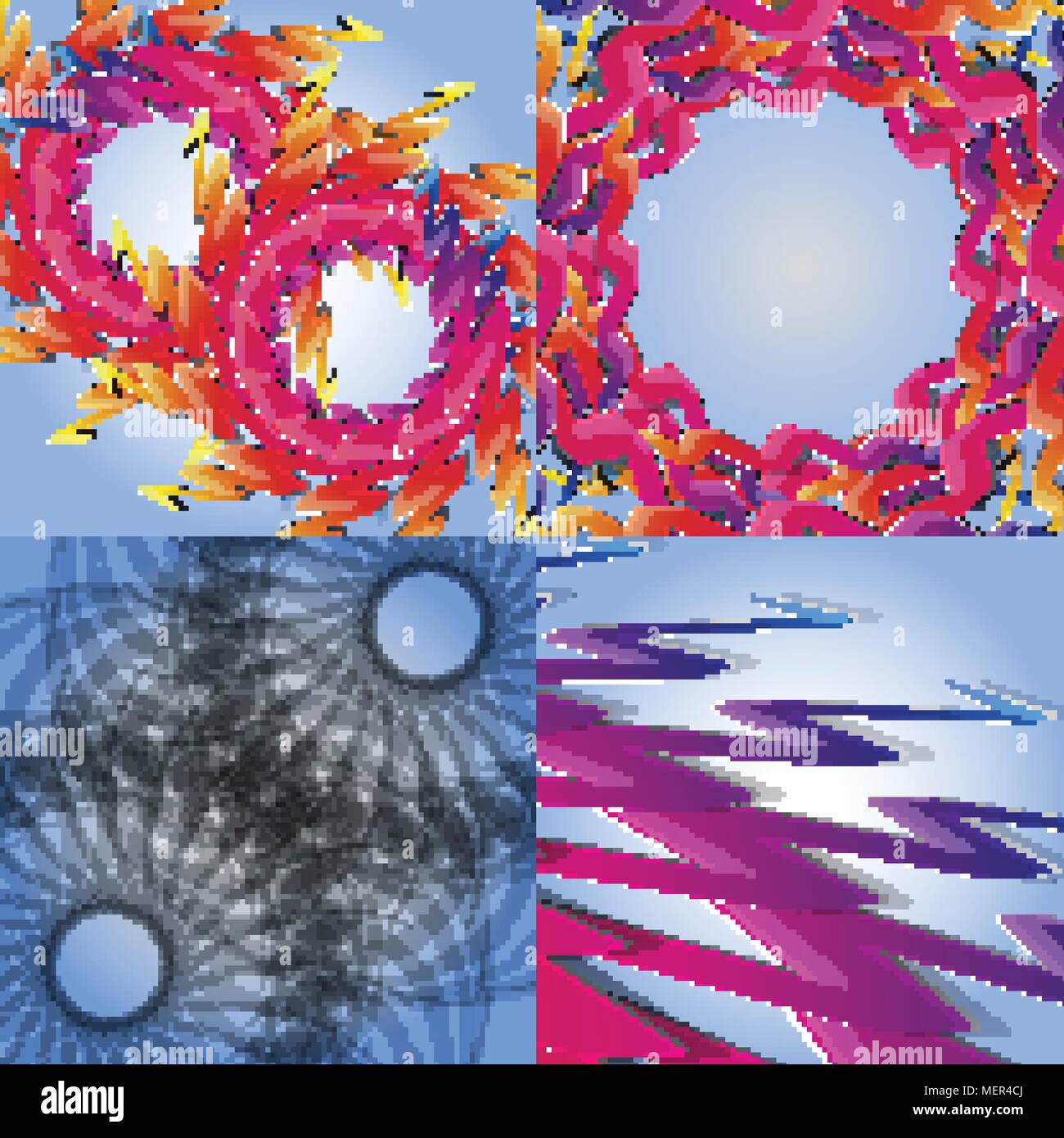 Set of colorful rainbow abstract background. Vector illustration Stock ...