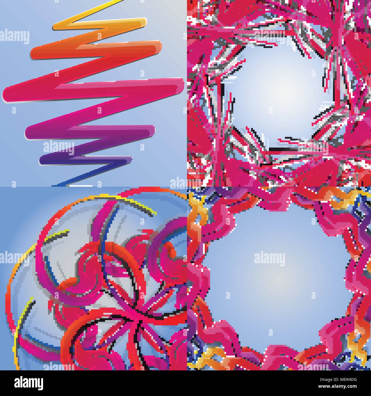 Set of colorful rainbow abstract background. Vector illustration Stock ...