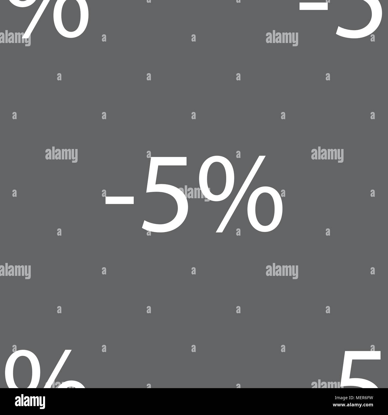 5 percent discount sign icon. Sale symbol. Special offer label ...