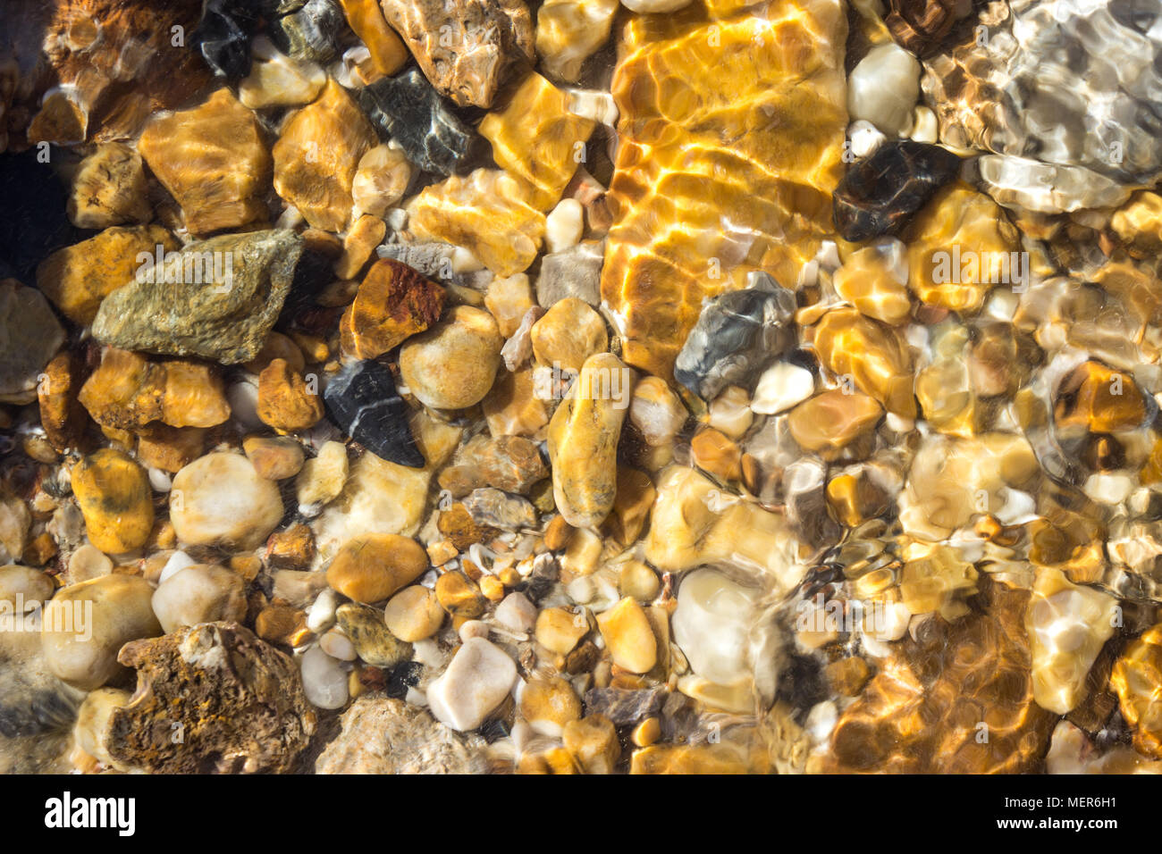 colorful pebbles under water sea for the background Stock Photo - Alamy