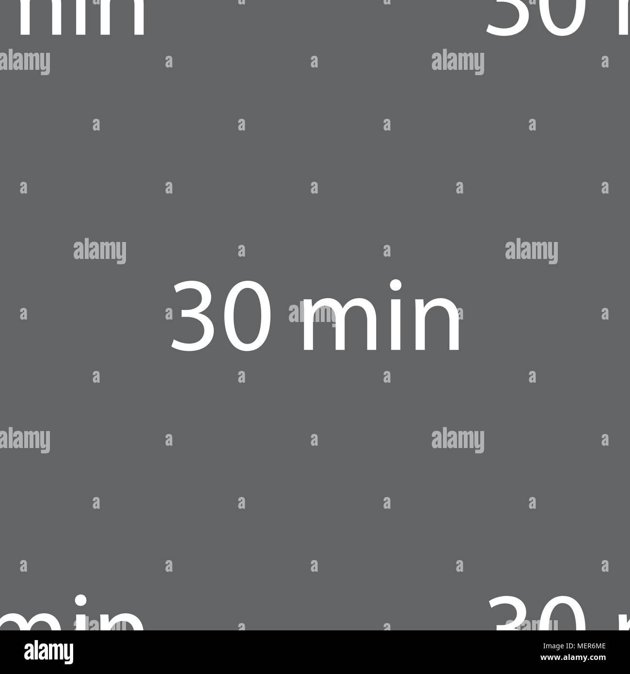 30 minutes sign icon. Seamless pattern on a gray background. Vector ...