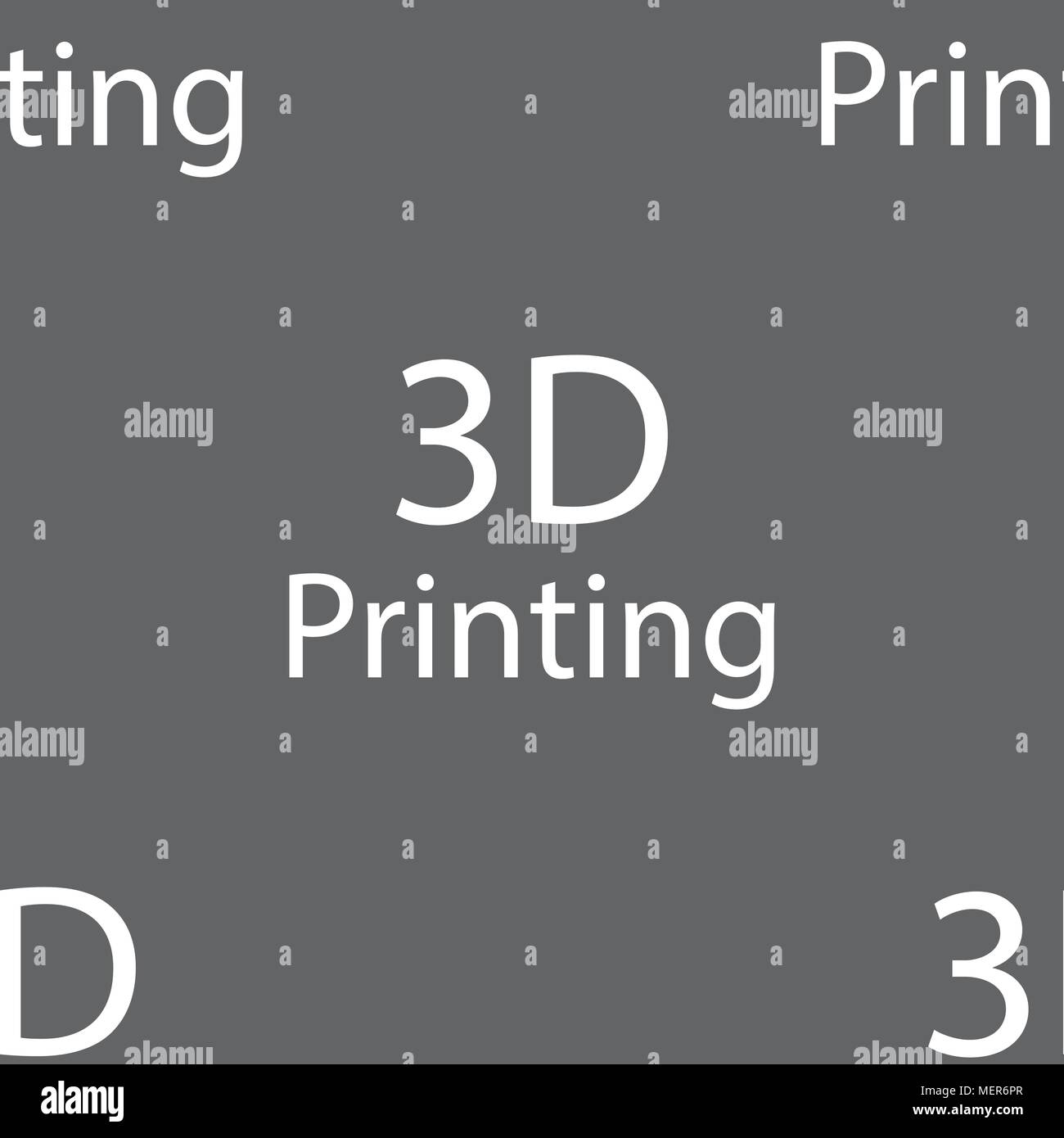 3D Print sign icon. 3d-Printing symbol. Seamless pattern on a gray ...