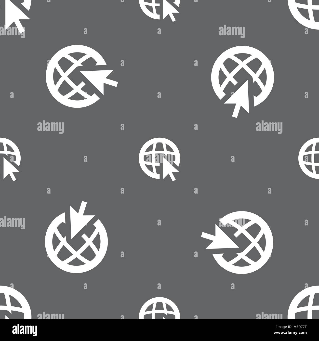 Internet sign icon. World wide web symbol. Cursor pointer. Seamless ...