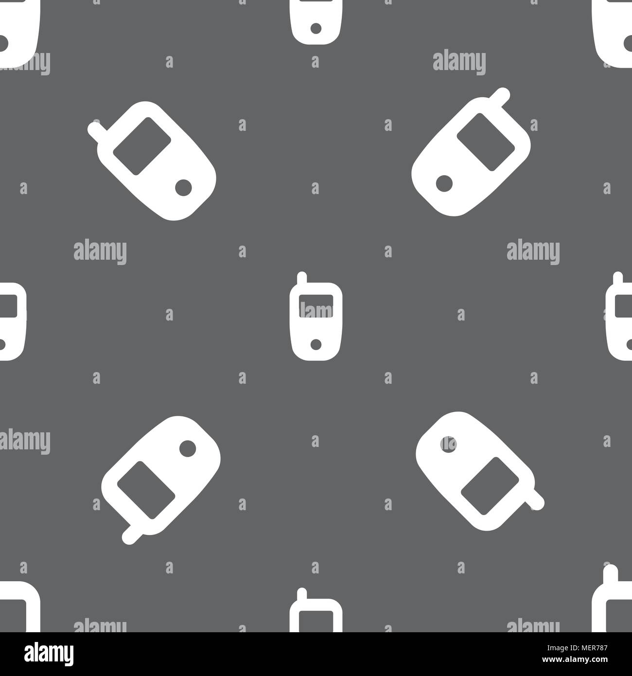 Mobile telecommunications technology symbol. Seamless pattern on a gray ...