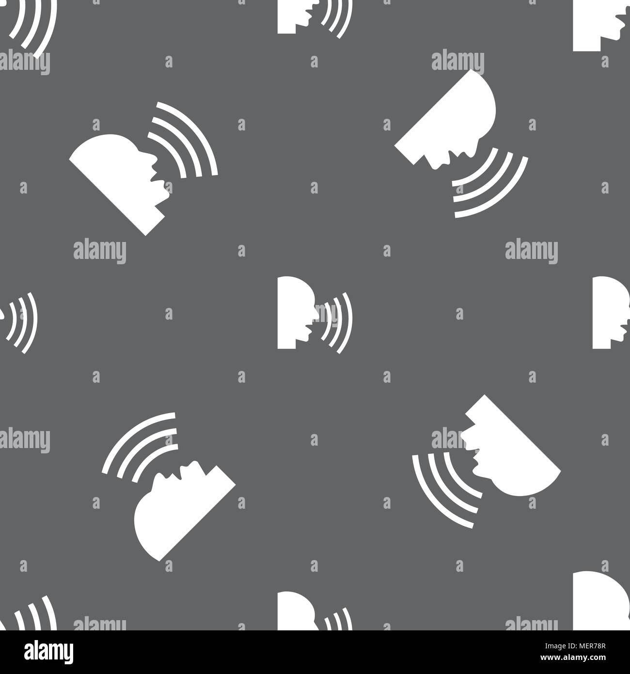 Talking Flat modern web icon. Seamless pattern on a gray background ...