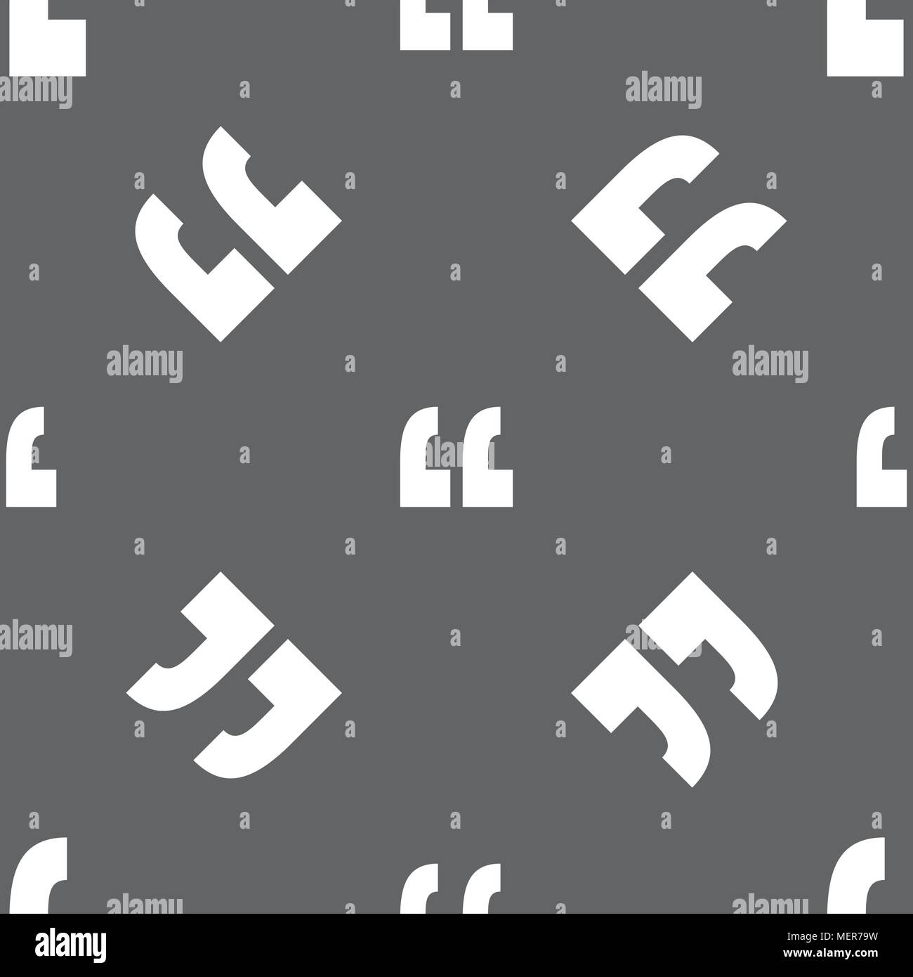 Quote sign icon. Quotation mark symbol. Double quotes at the end of ...