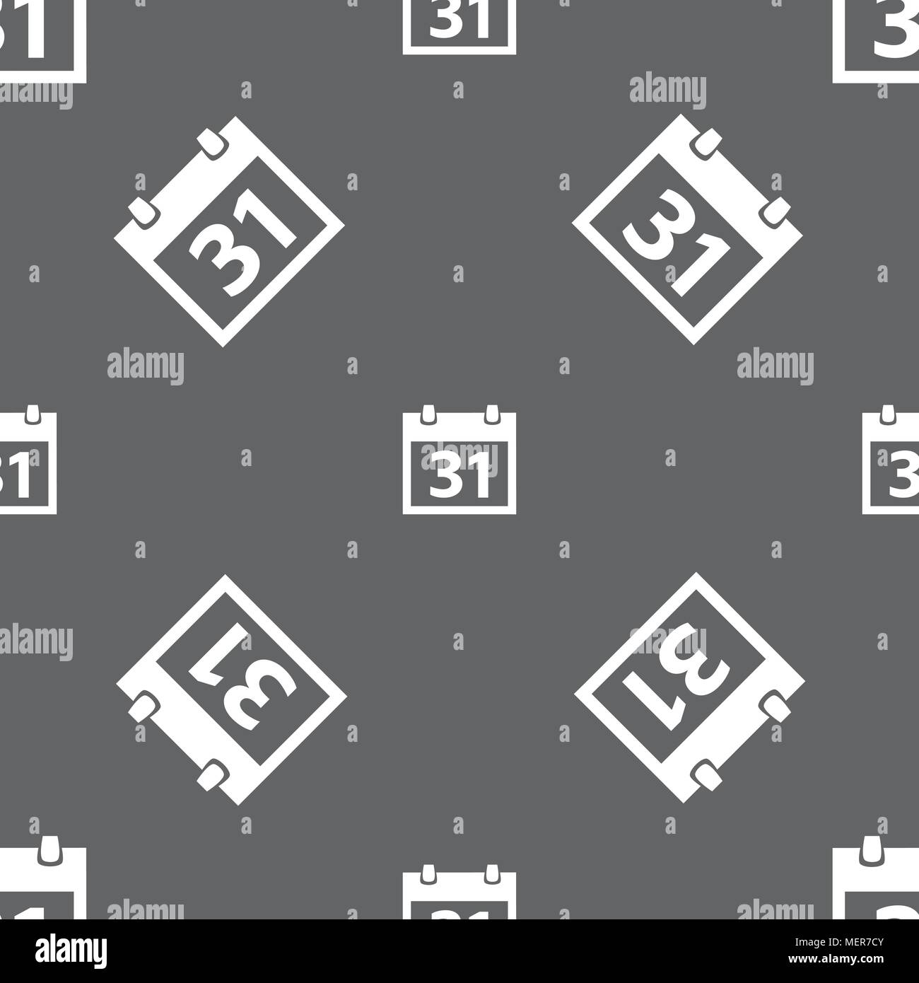 Calendar sign icon. 31 day month symbol. Date button. Seamless pattern ...