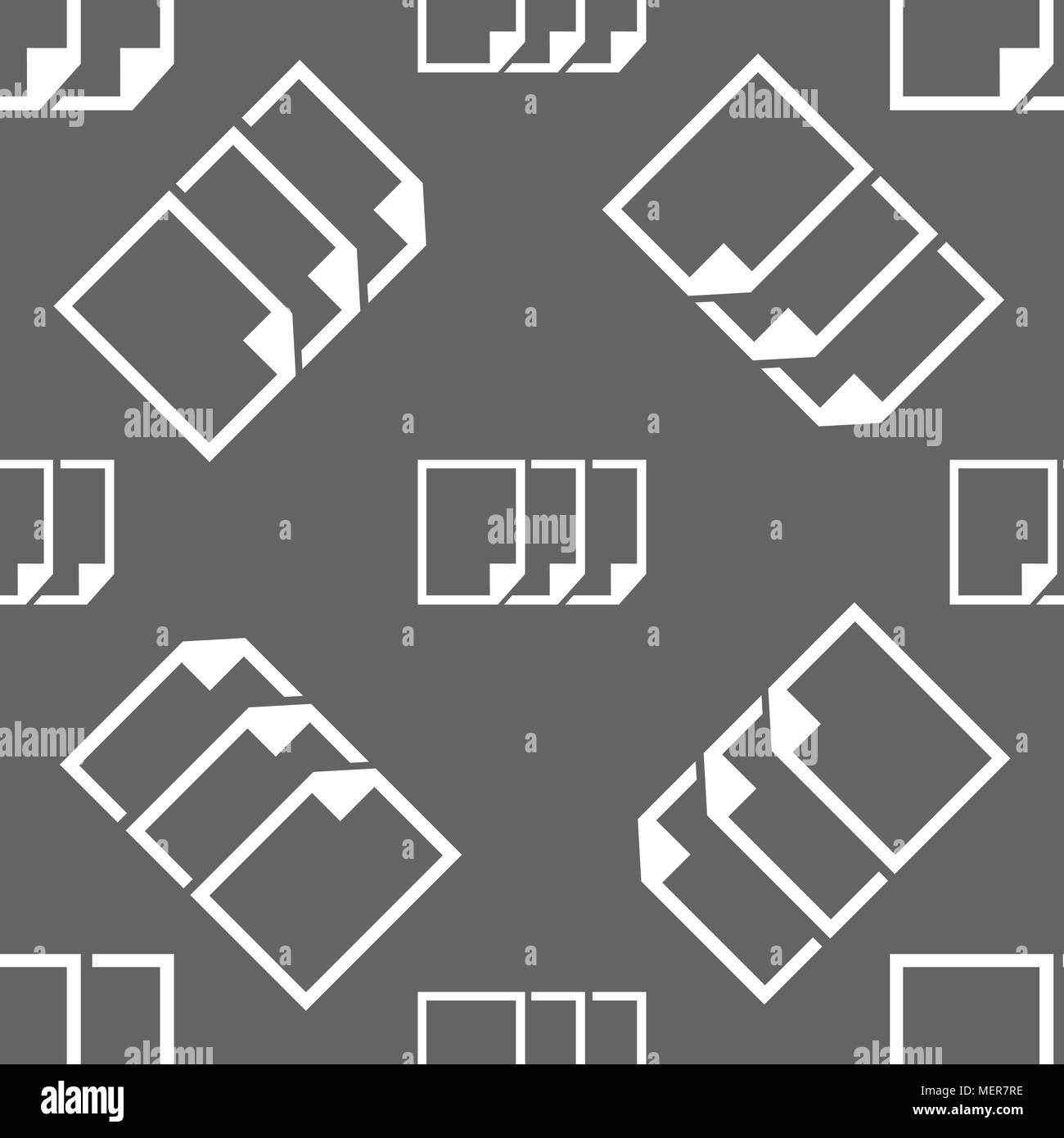 Copy File Sign Icon Duplicate Document Symbol Seamless Pattern On A Gray Background Vector