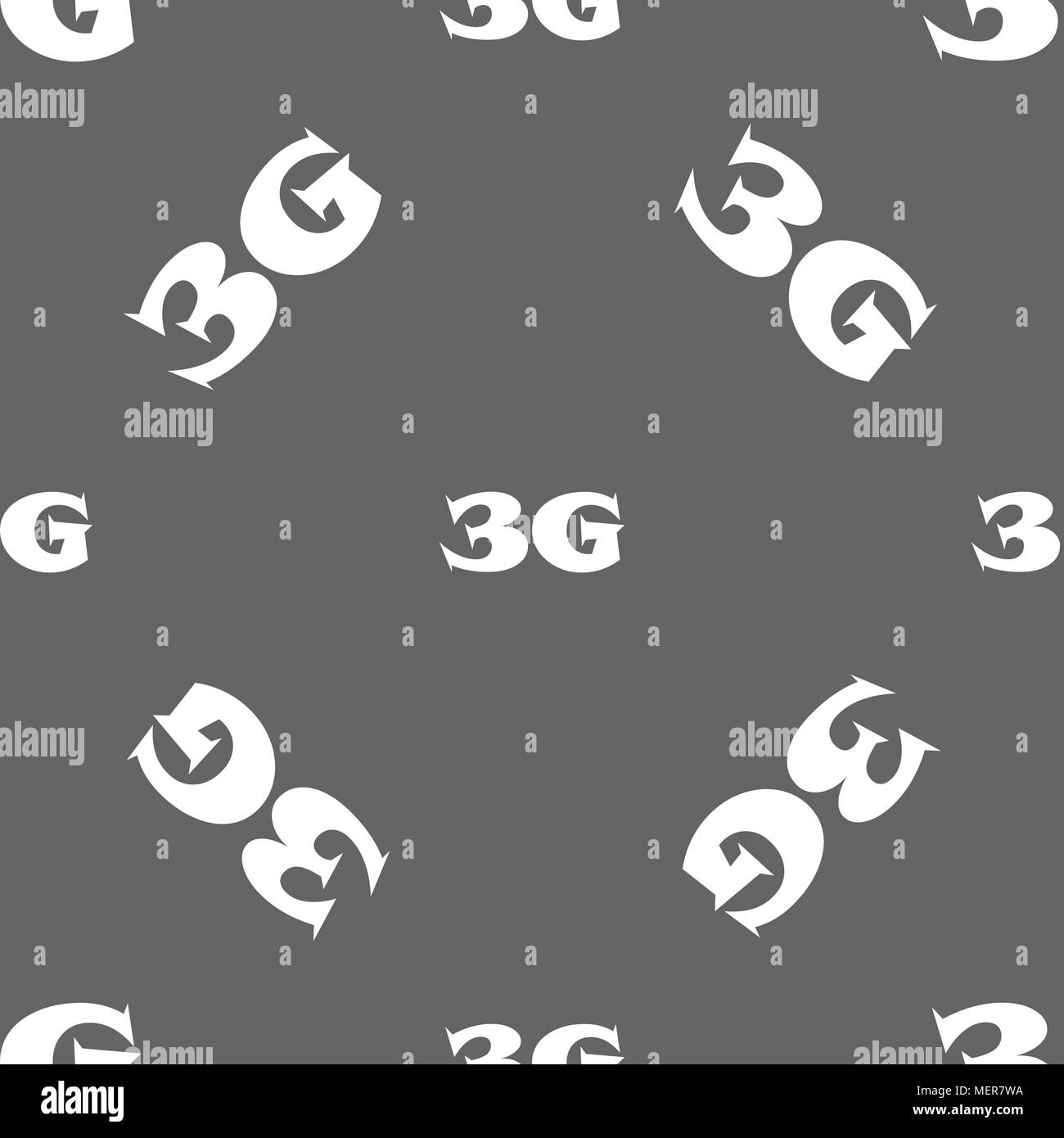 3G sign icon. Mobile telecommunications technology symbol. Seamless ...