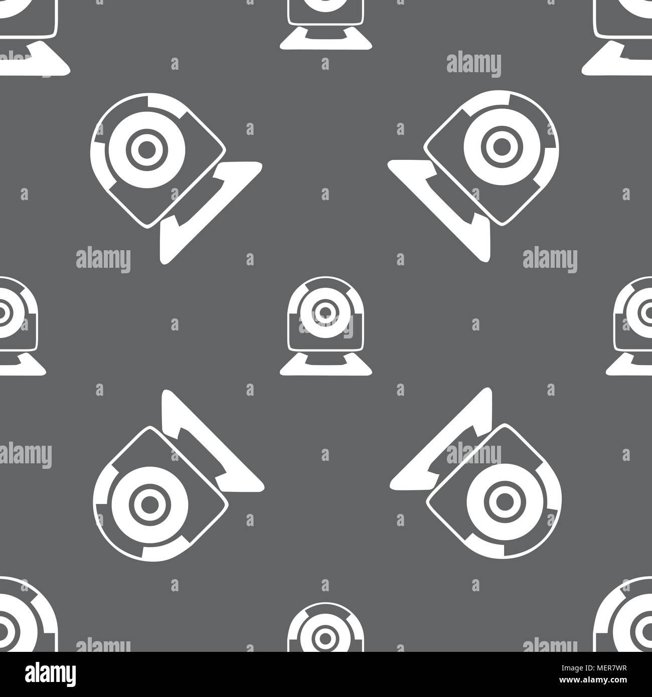 Webcam sign icon. Web video chat symbol. Camera chat. Seamless pattern ...