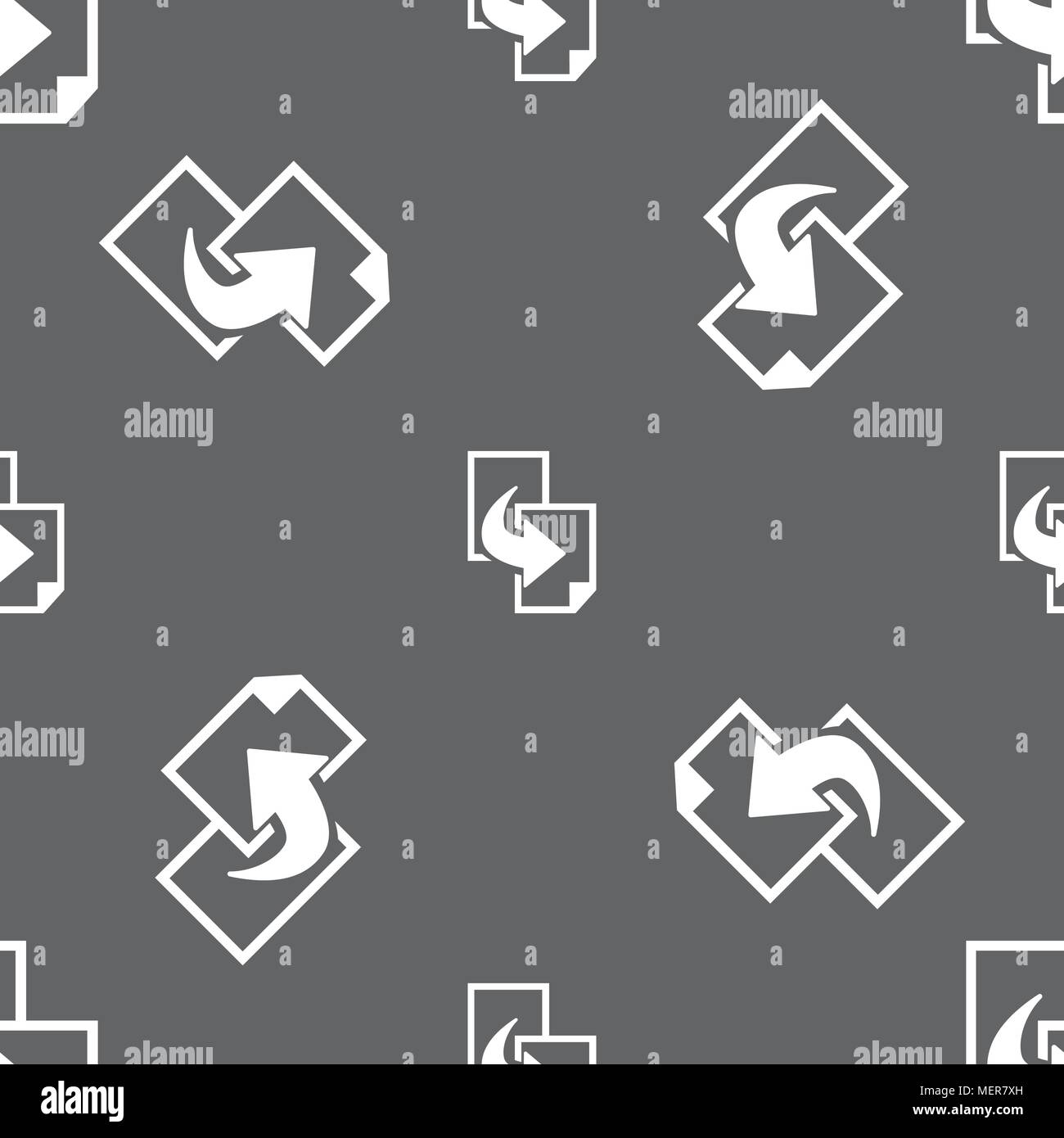 Copy File Sign Icon Duplicate Document Symbol Seamless Pattern On A Gray Background Vector