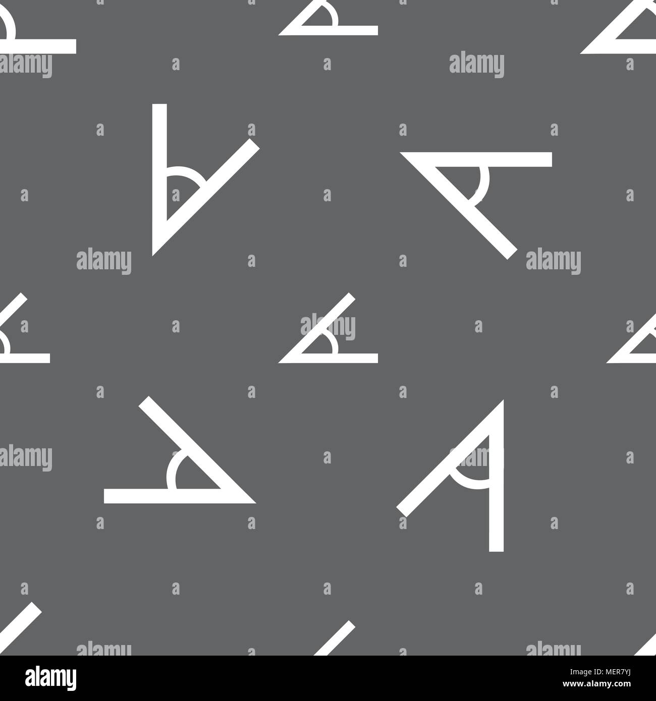 Angle 45 degrees icon sign. Seamless pattern on a gray background ...