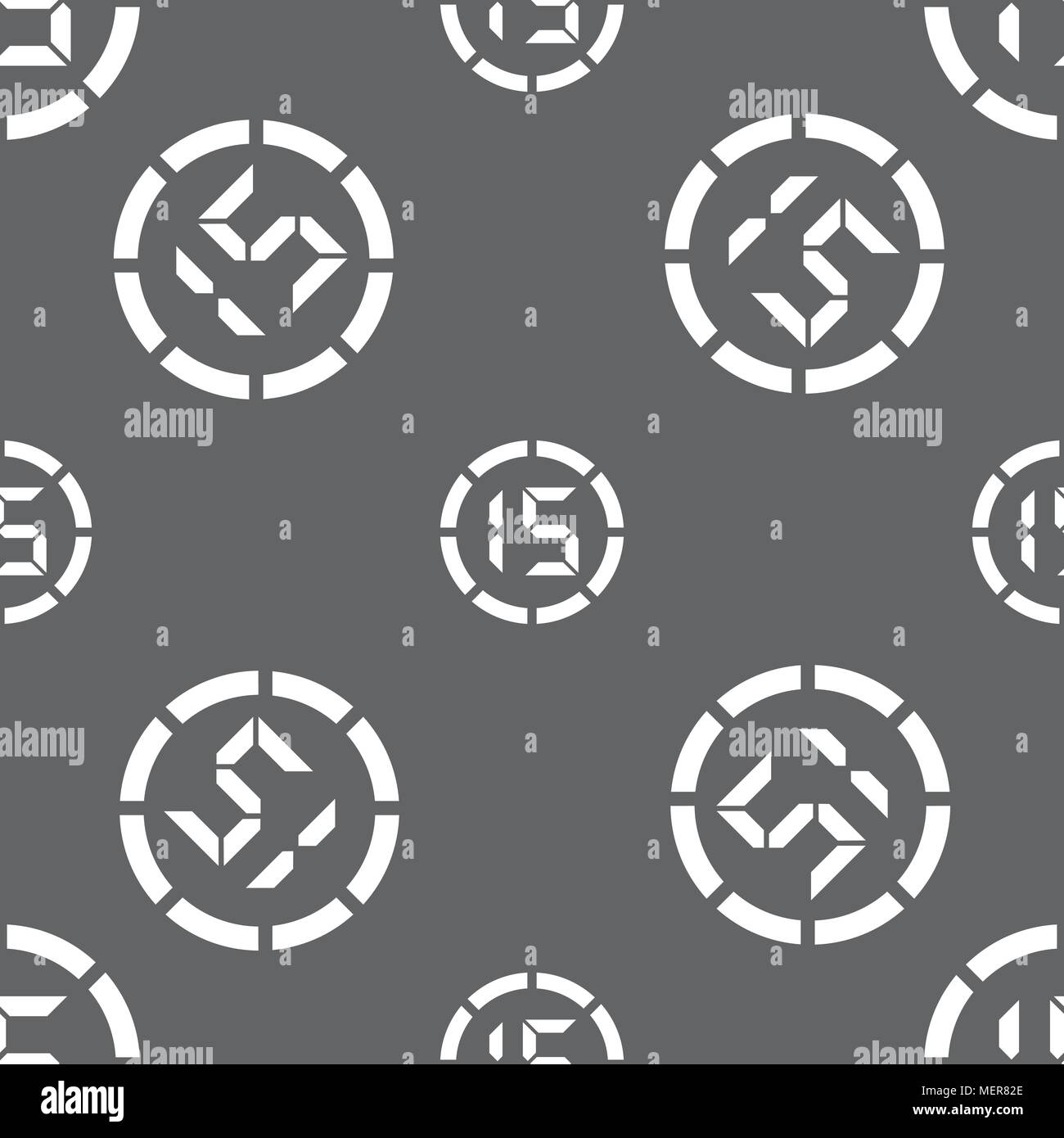 15 second stopwatch icon sign. Seamless pattern on a gray background ...