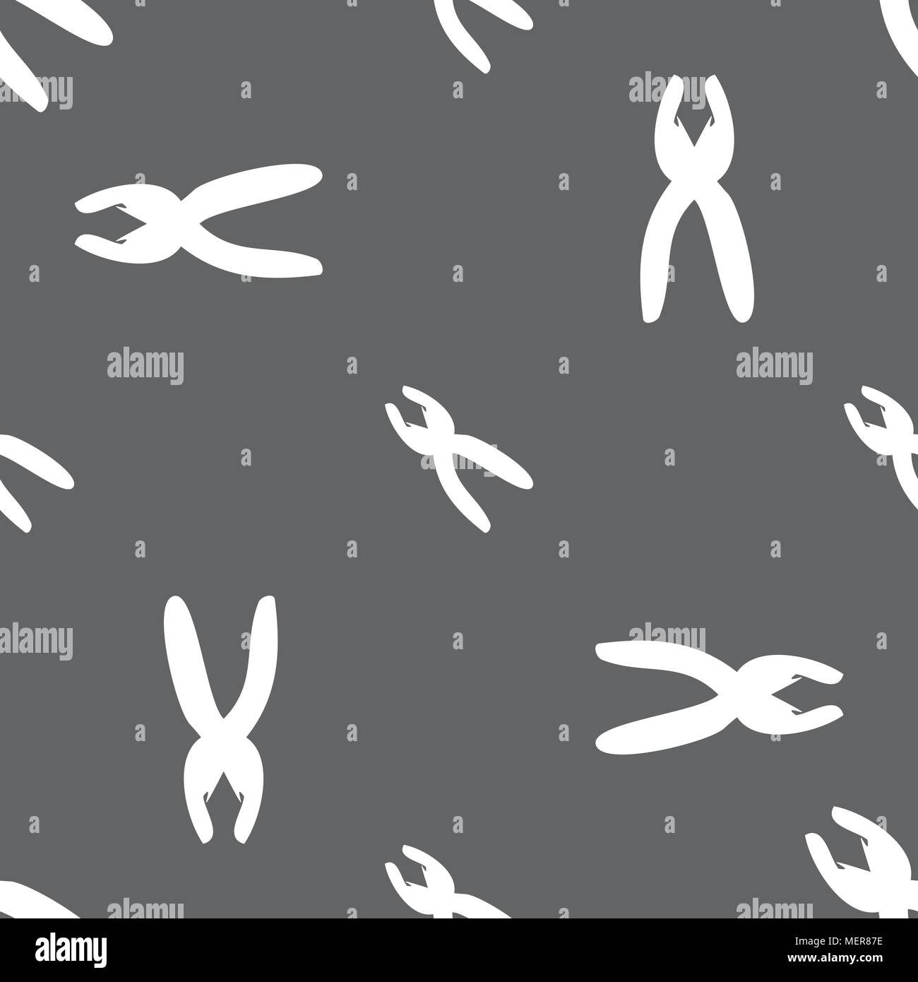 pliers icon sign. Seamless pattern on a gray background. Vector ...