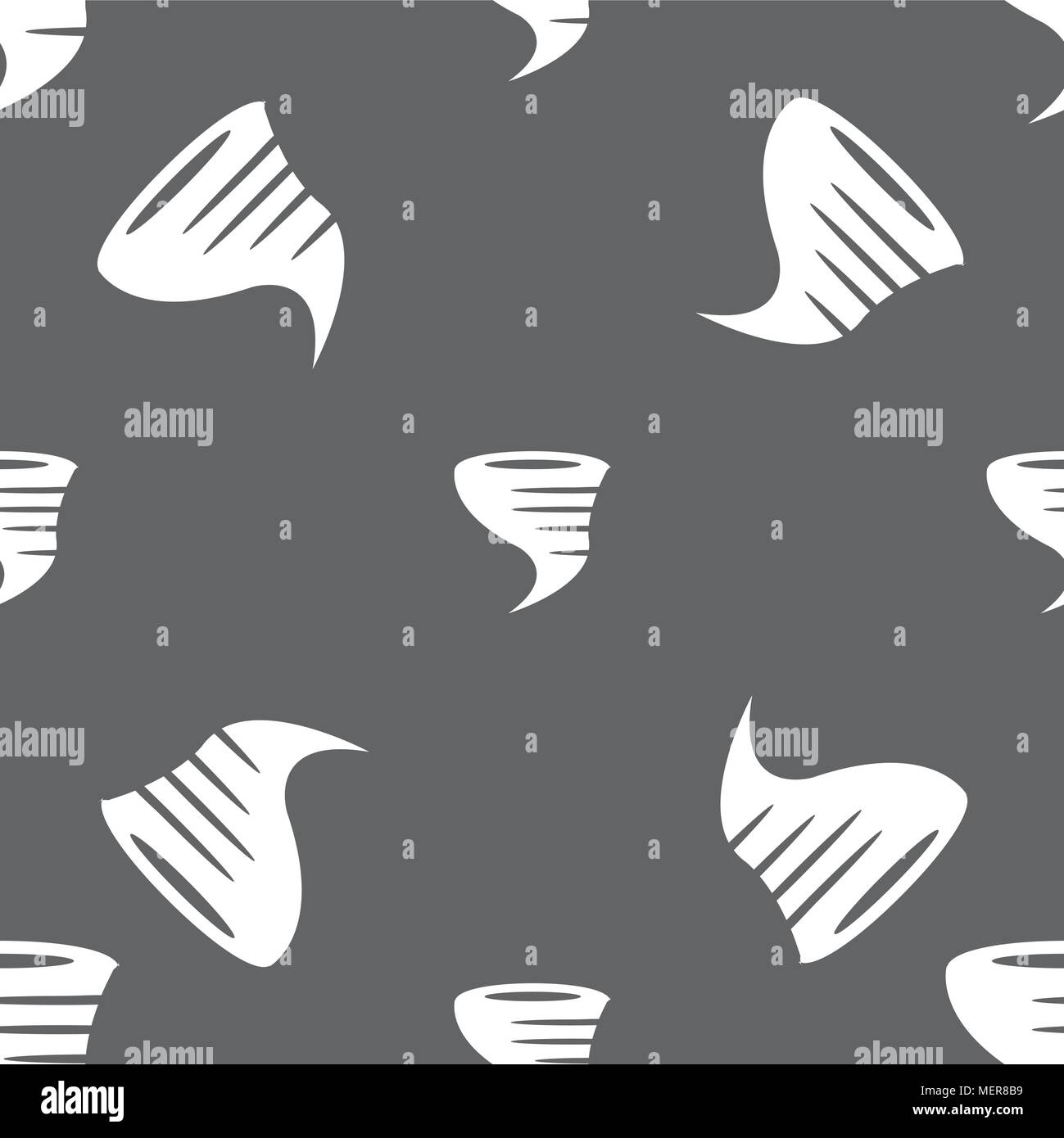 Tornado icon. Seamless pattern on a gray background. Vector ...