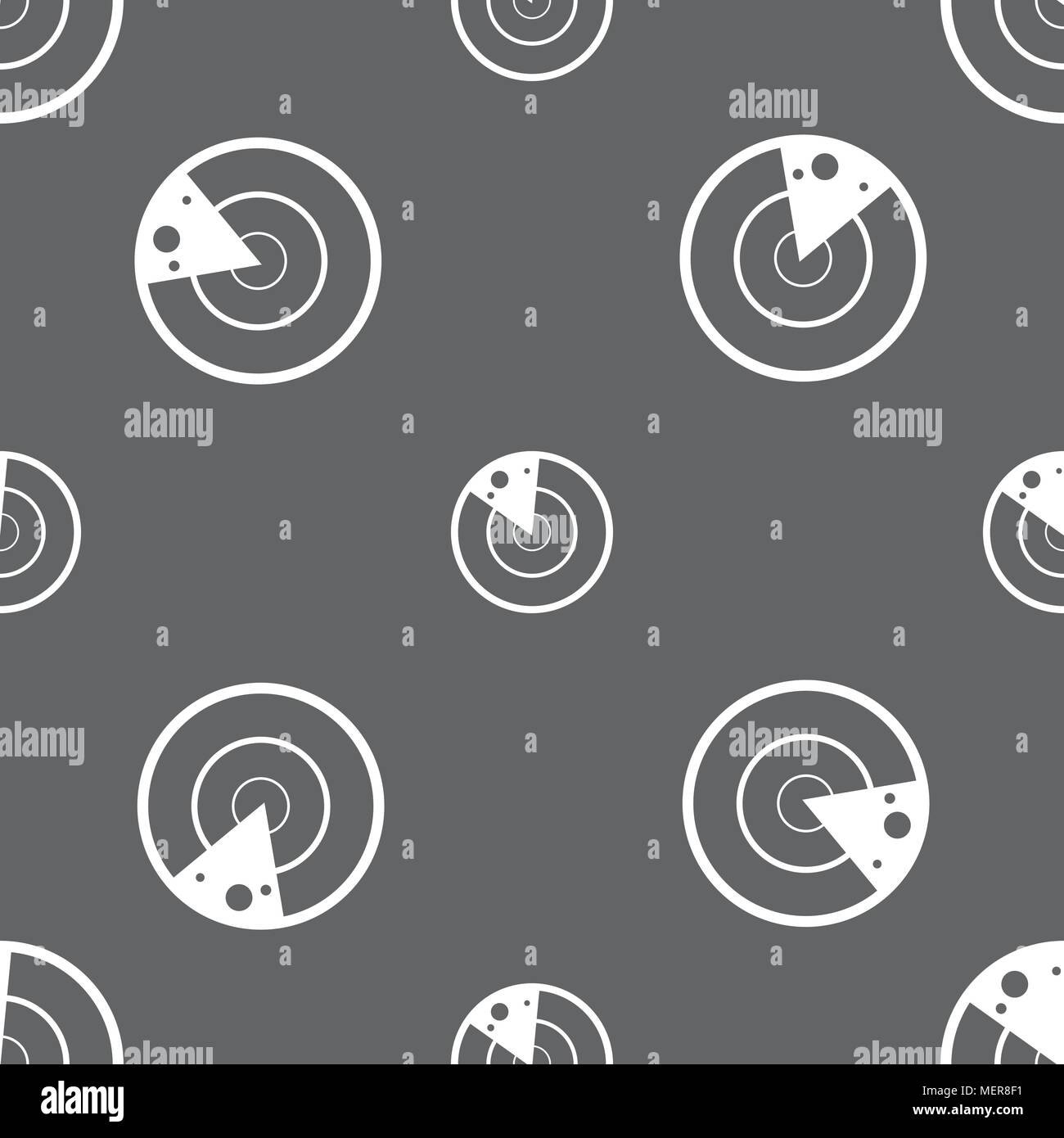 radar icon sign. Seamless pattern on a gray background. Vector ...