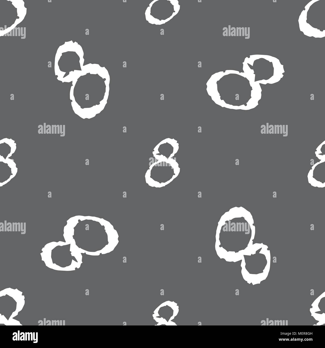 number Eight icon sign. Seamless pattern on a gray background. Vector ...