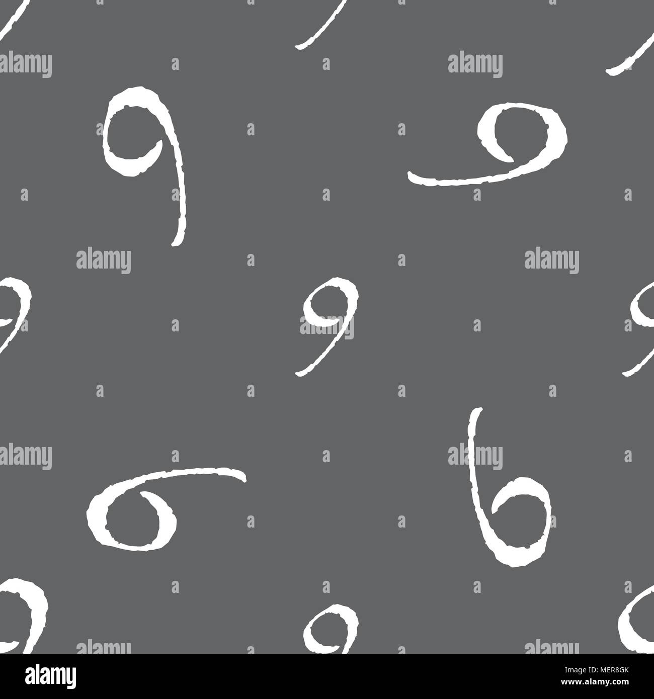 number Nine icon sign. Seamless pattern on a gray background. Vector ...