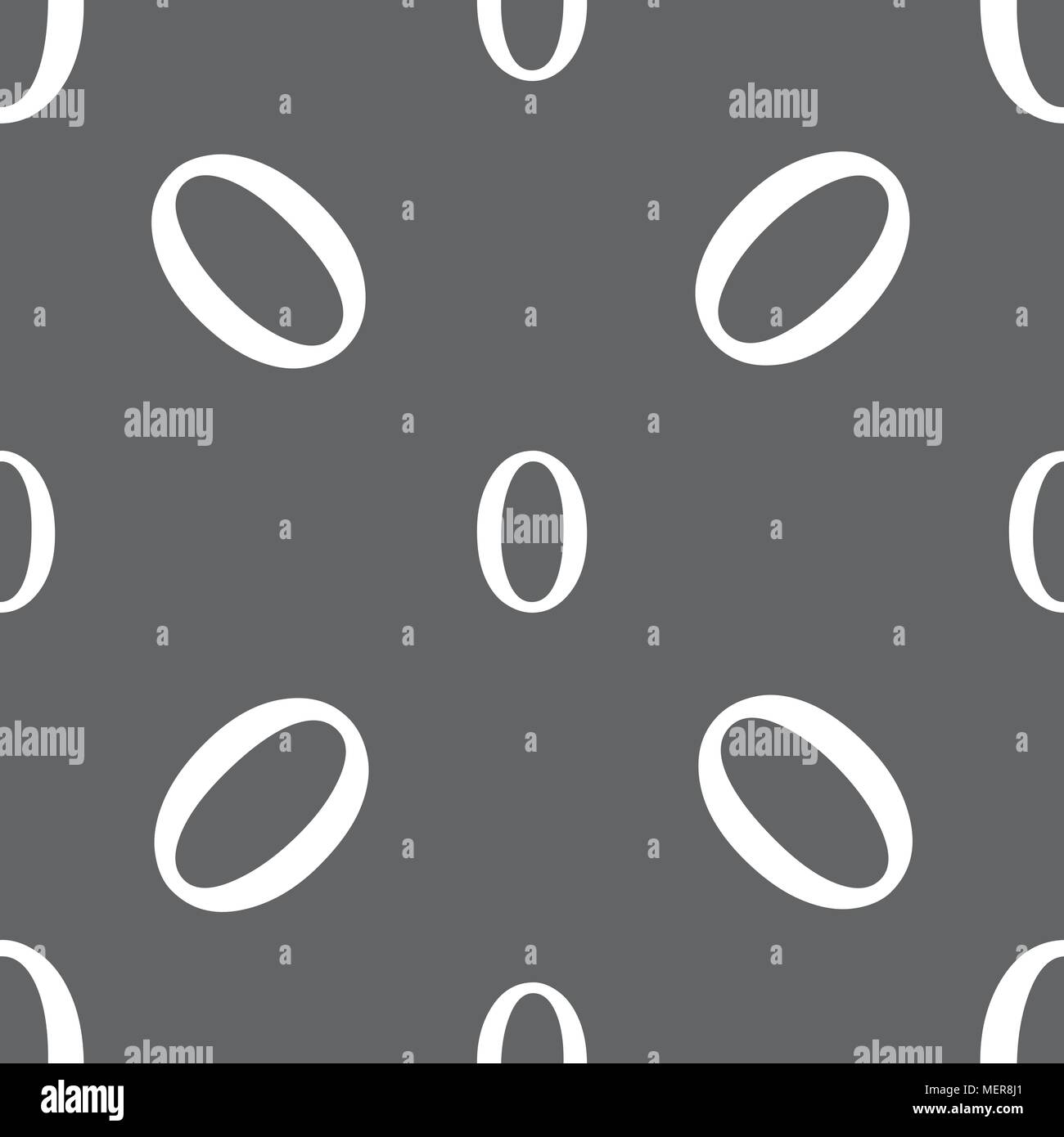 number zero icon sign. Seamless pattern on a gray background. Vector ...