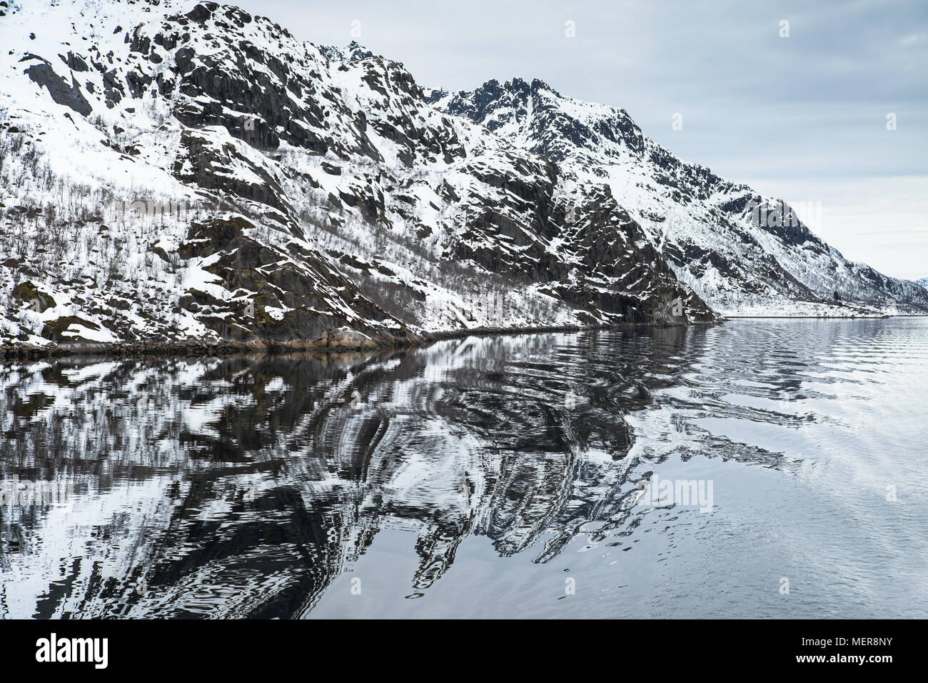 Fjord Reflection, Norway Stock Photo - Alamy