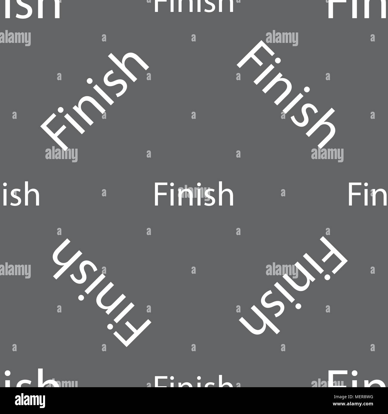 Finish sign icon. Power button. Seamless pattern on a gray background ...
