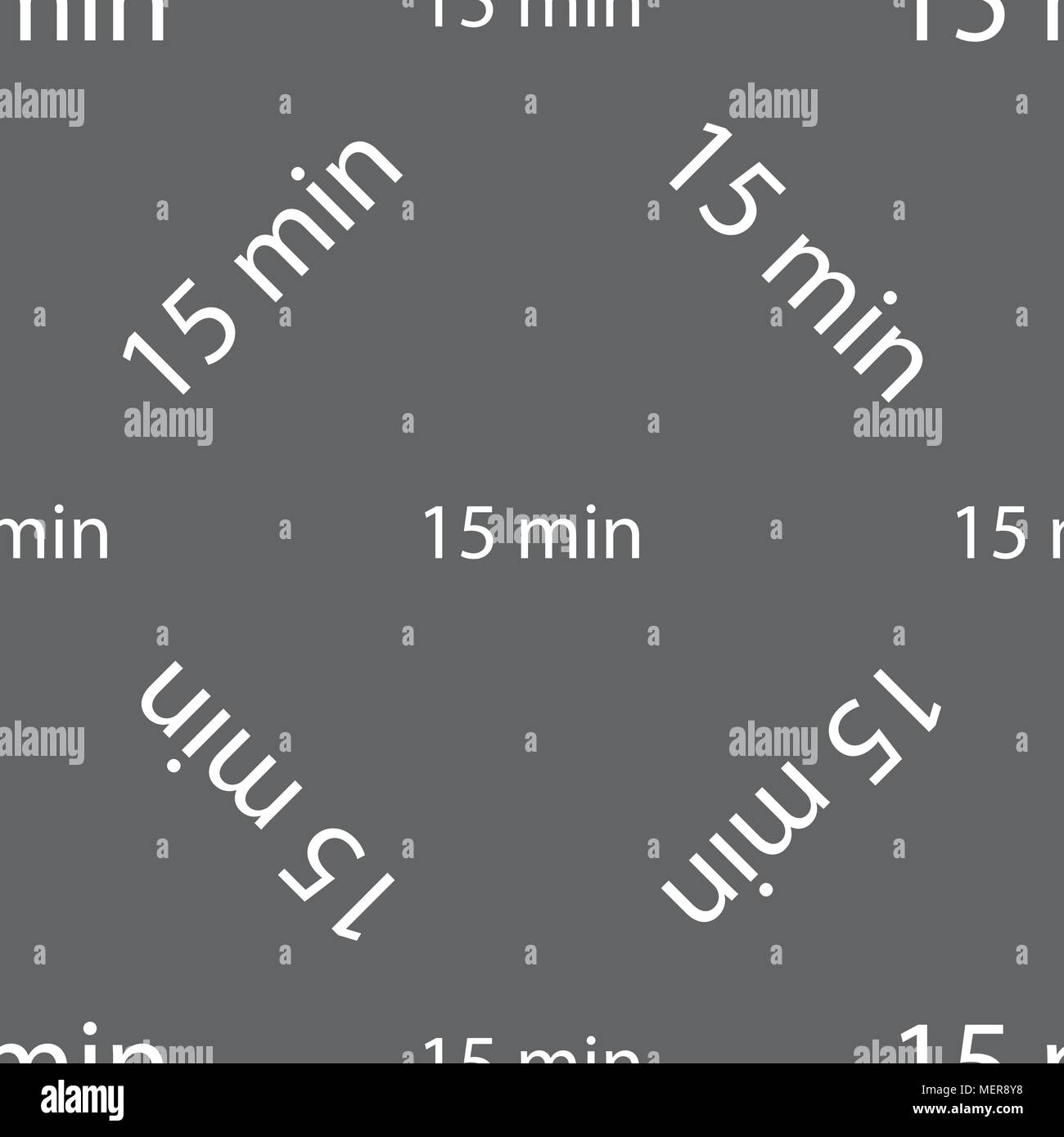 15 minutes sign icon. Seamless pattern on a gray background. Vector ...