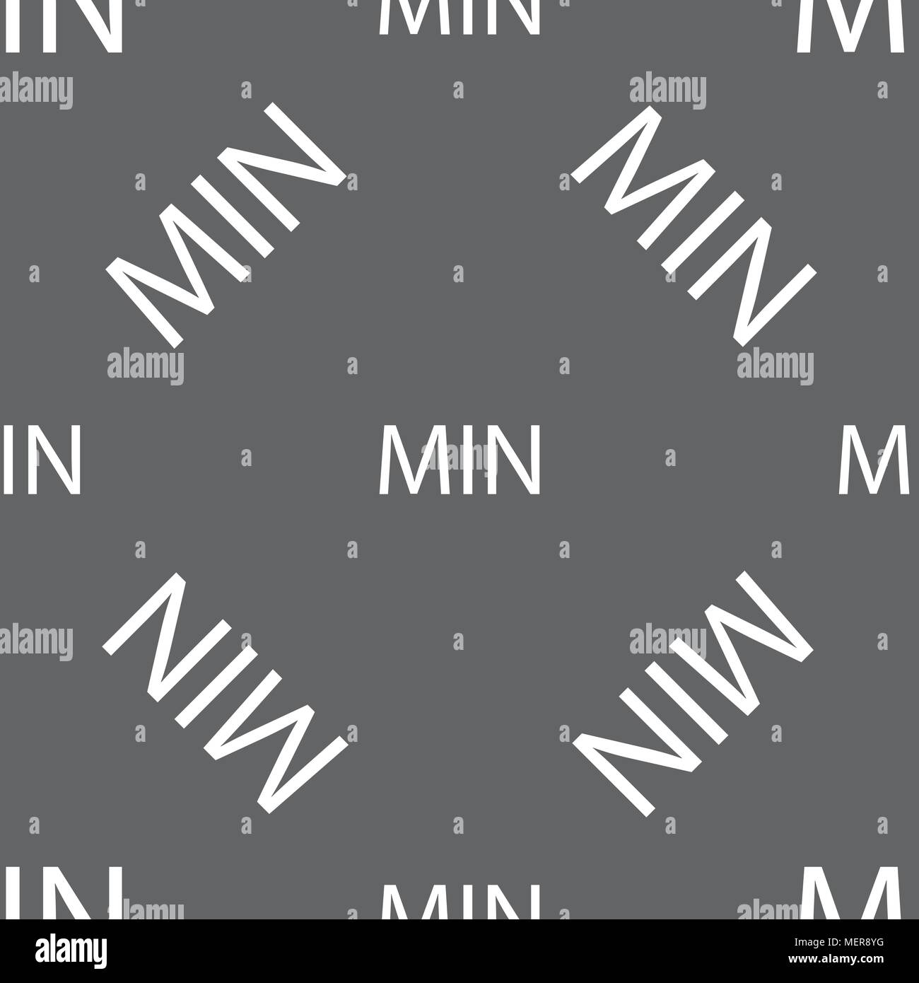 minimum sign icon. Seamless pattern on a gray background. Vector ...