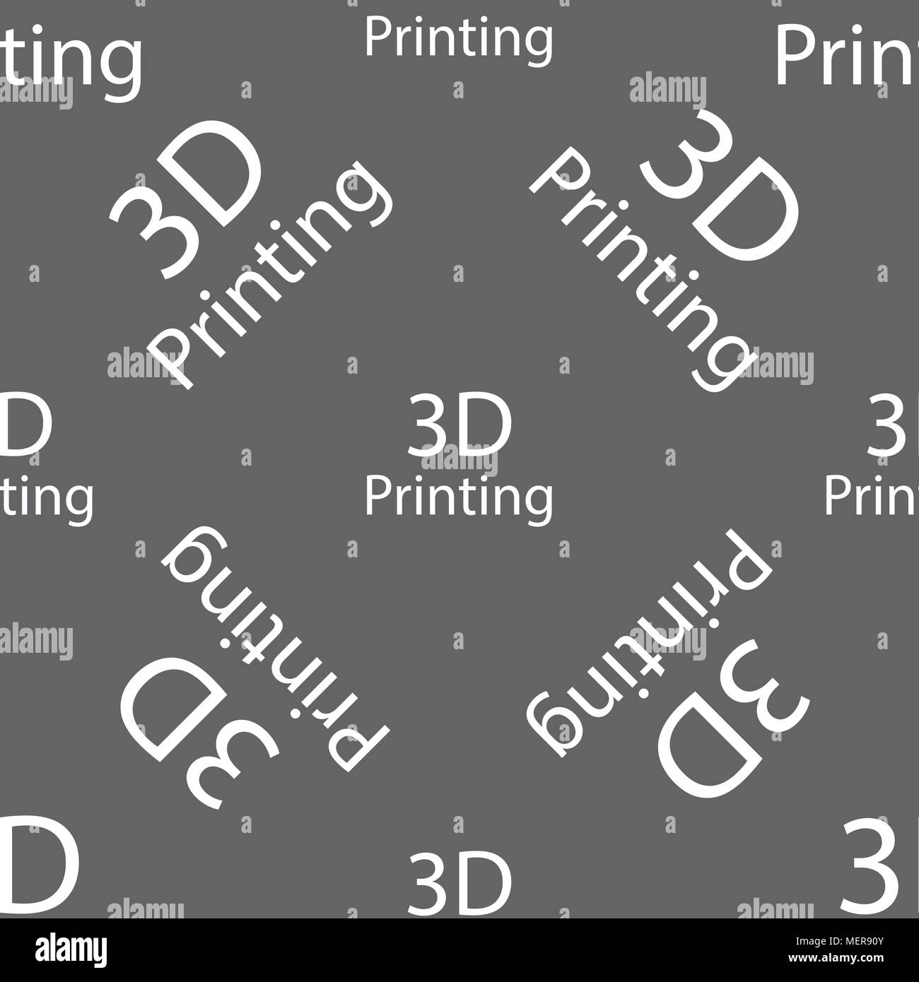3D Print sign icon. 3d-Printing symbol. Seamless pattern on a gray ...