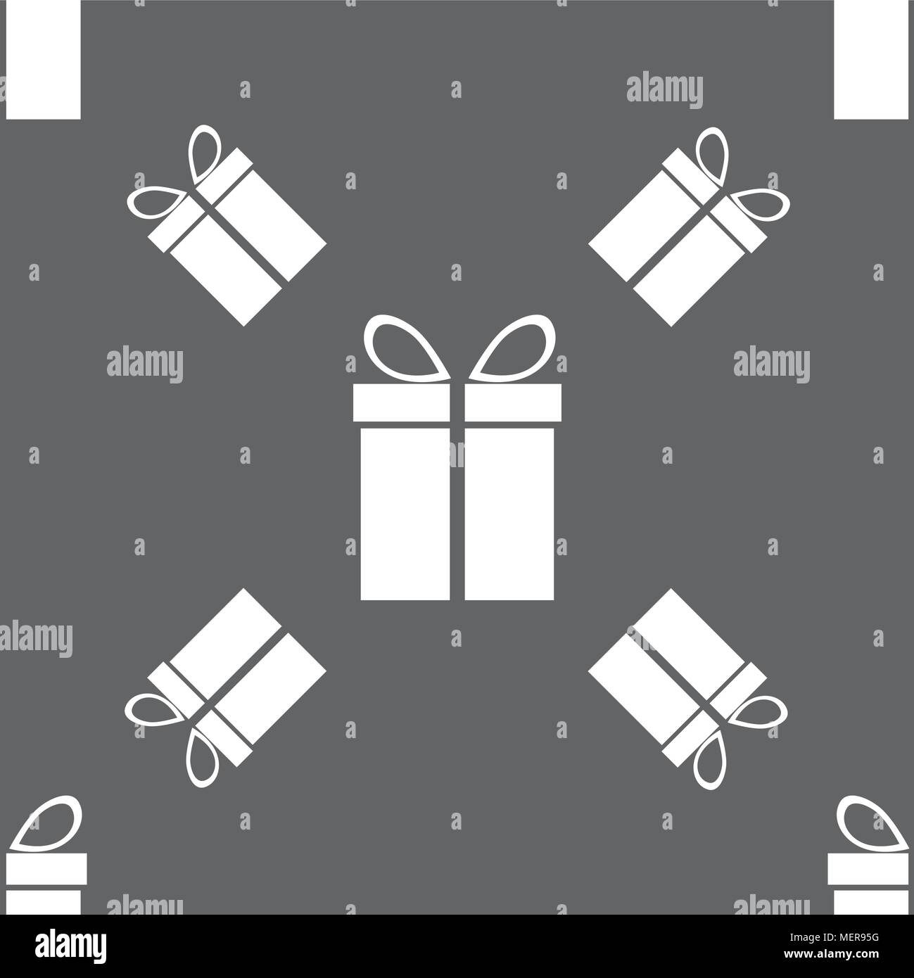 Gift box sign icon. Present symbol. Seamless pattern on a gray ...