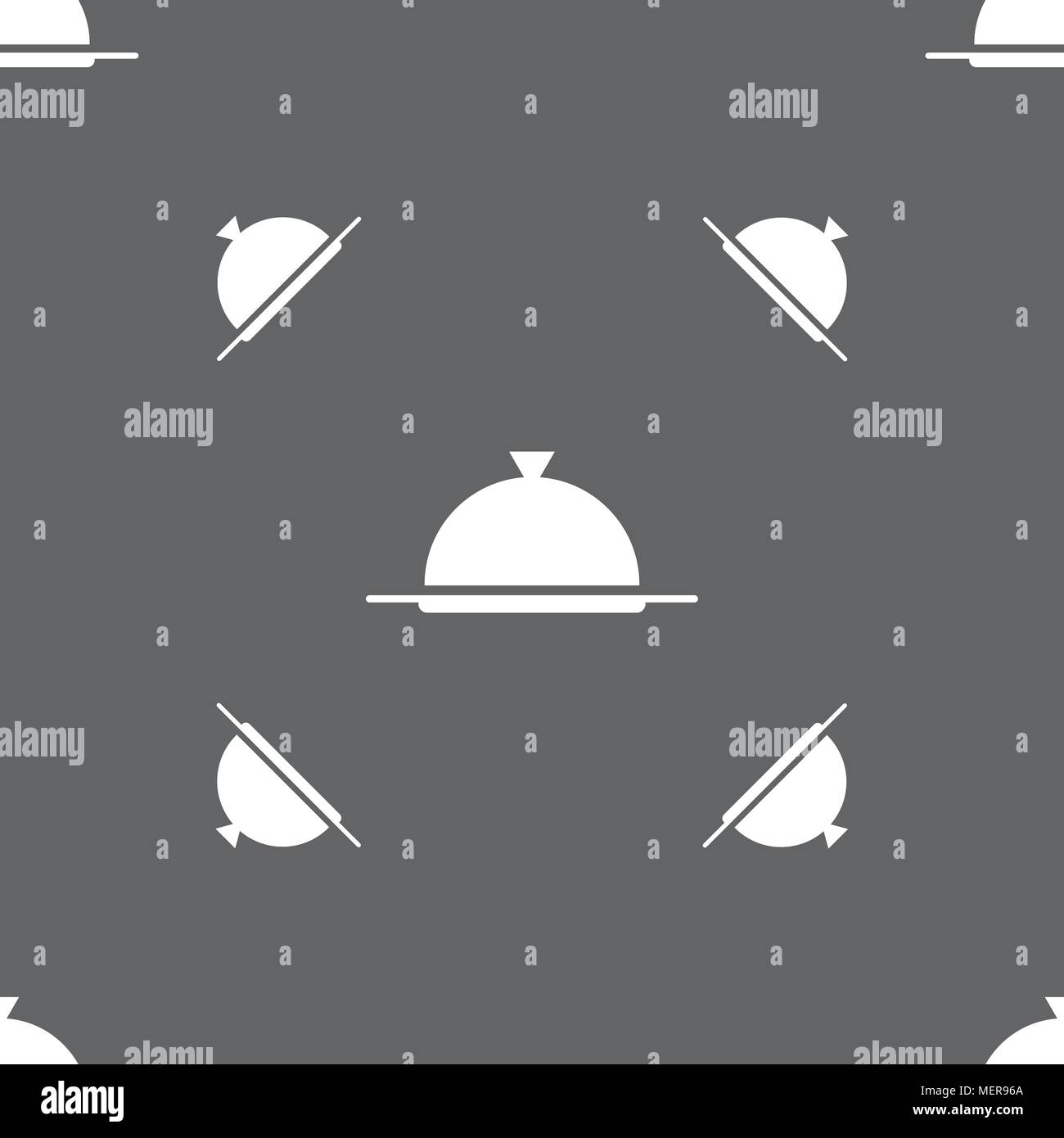 Food platter serving sign icon. Table setting in restaurant symbol ...