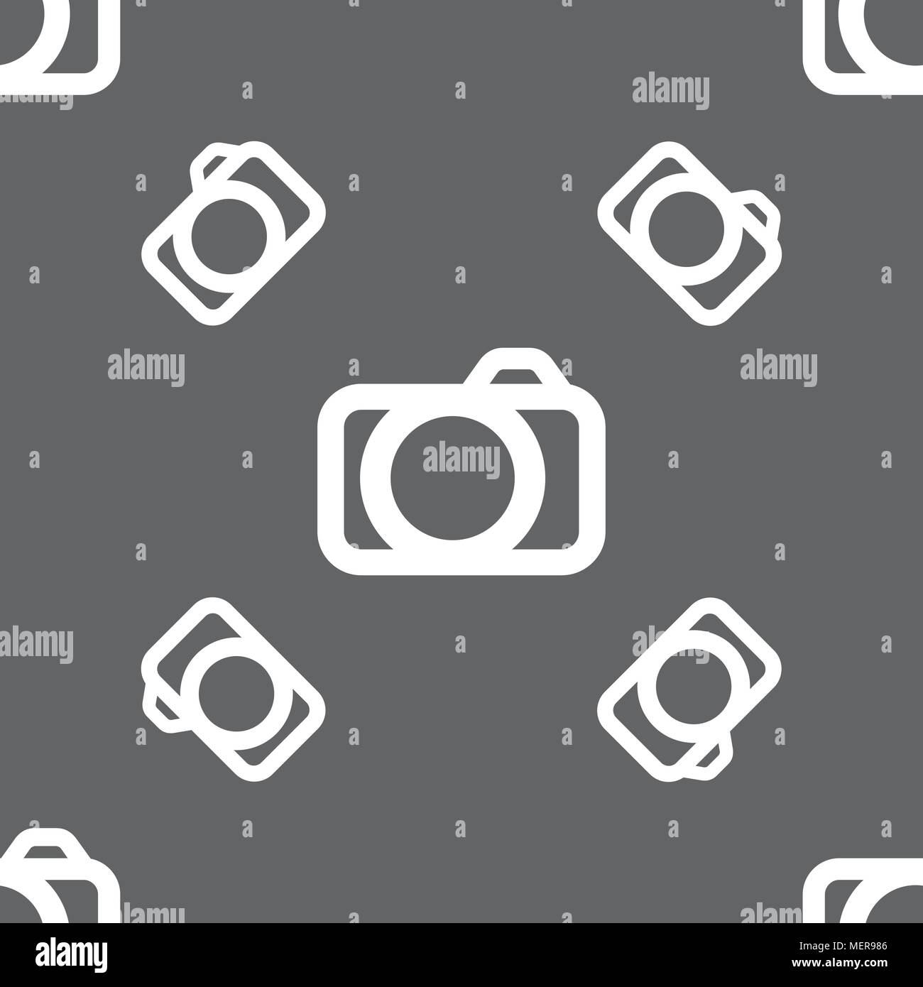 Photo camera sign icon. Digital photo camera symbol. Seamless pattern ...