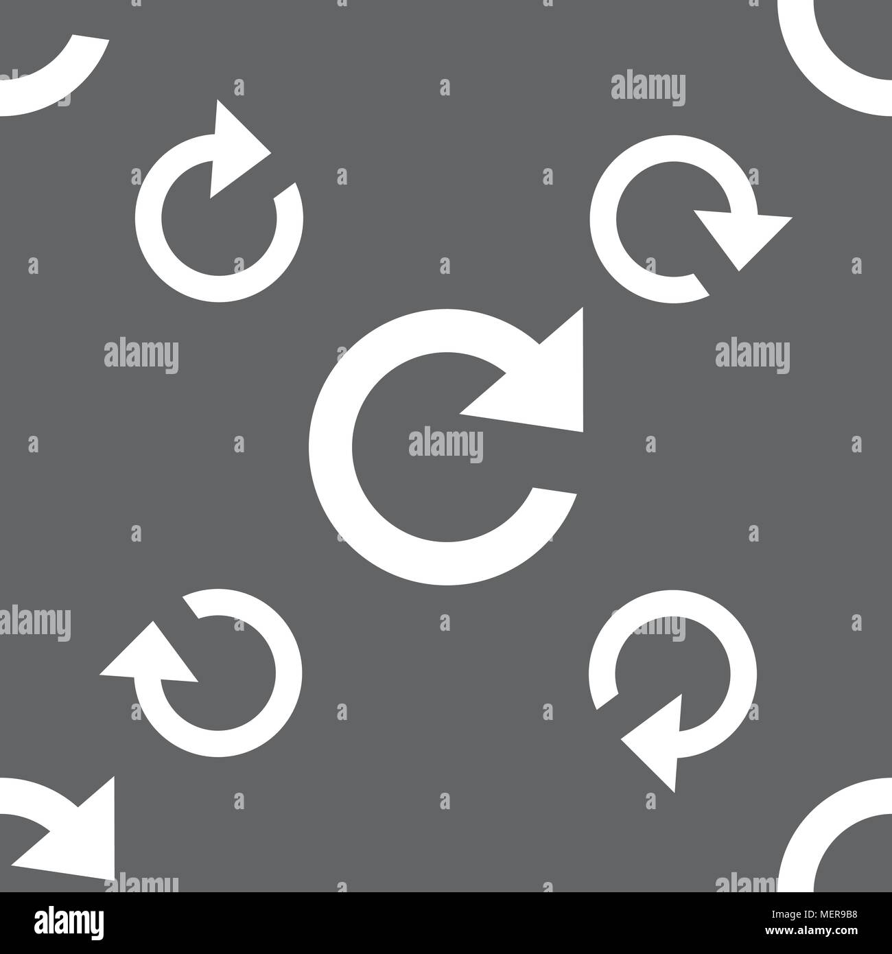 update sign icon. Full rotation arrow symbol. Seamless pattern on a ...