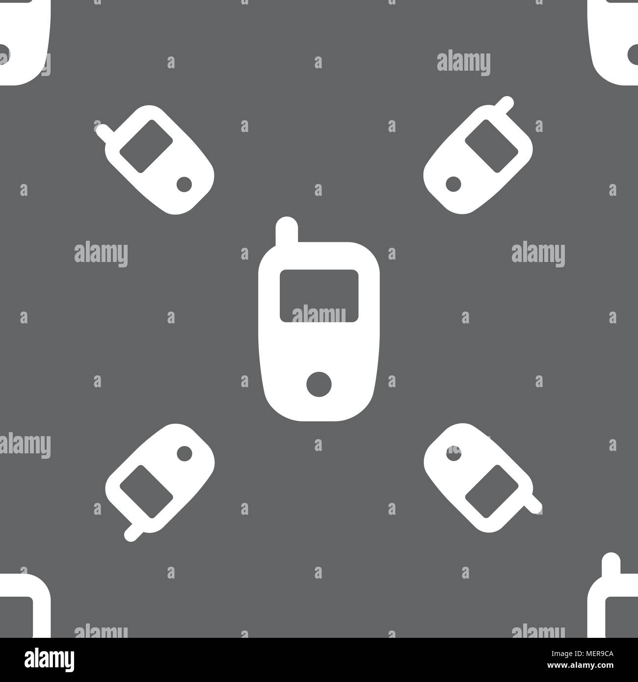 Mobile telecommunications technology symbol. Seamless pattern on a gray ...