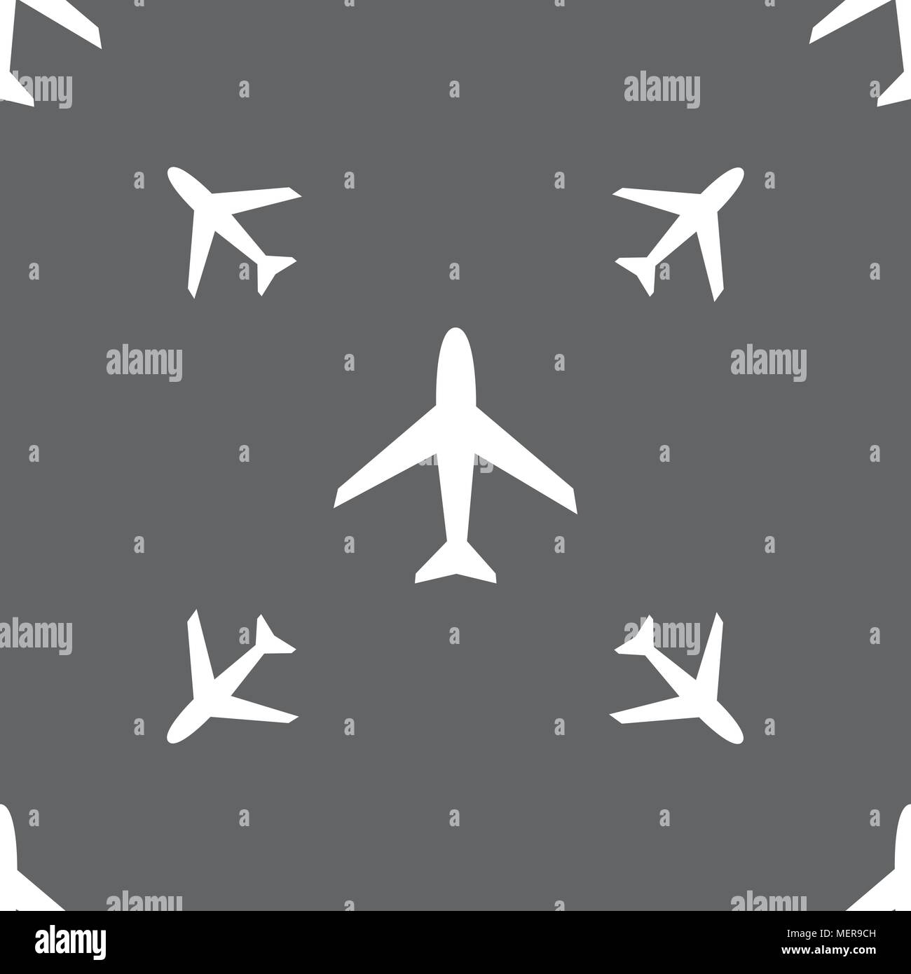 Airplane sign. Plane symbol. Travel icon. Flight flat label. Seamless ...