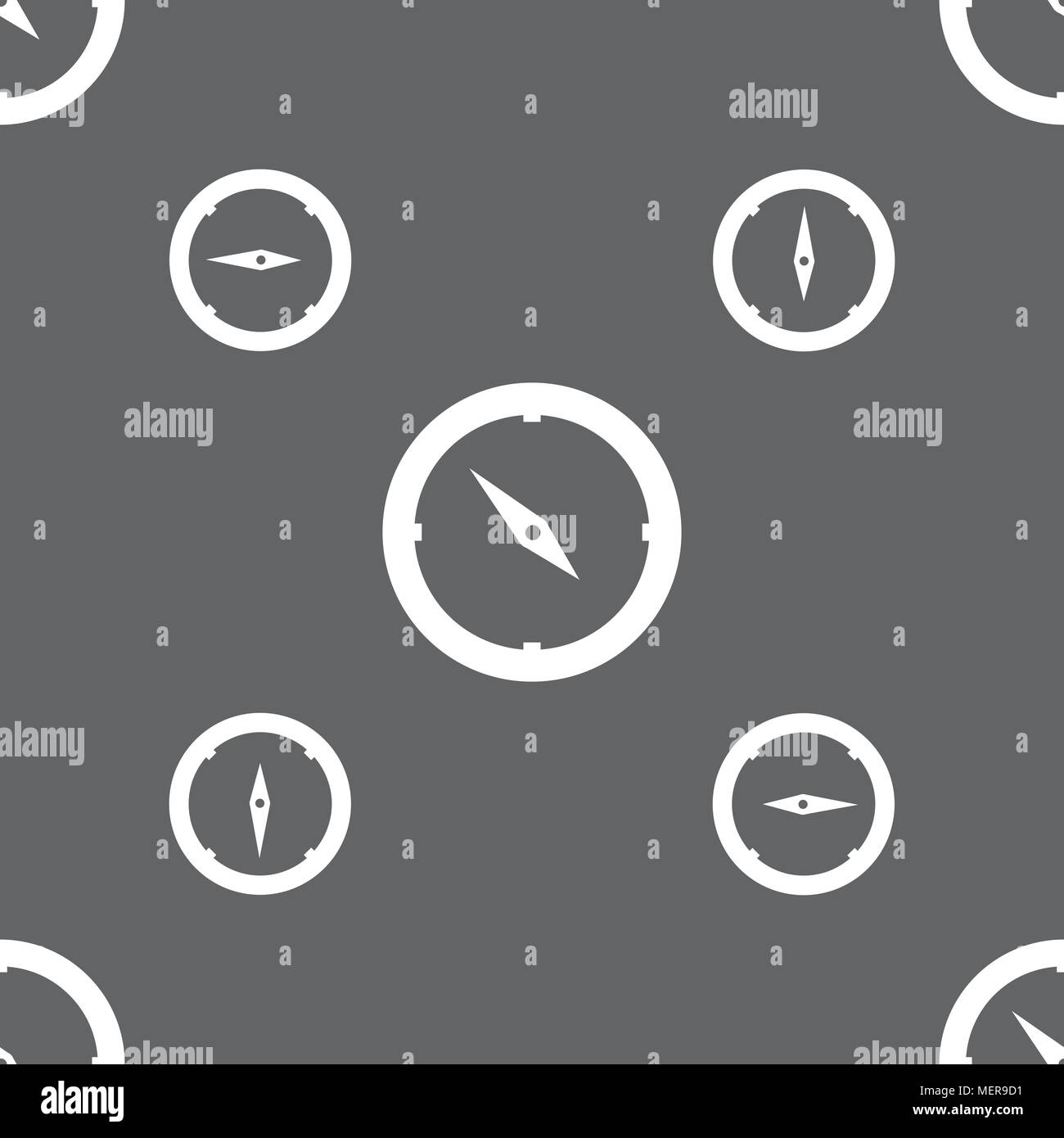 Compass sign icon. Windrose navigation symbol. Seamless pattern on a ...