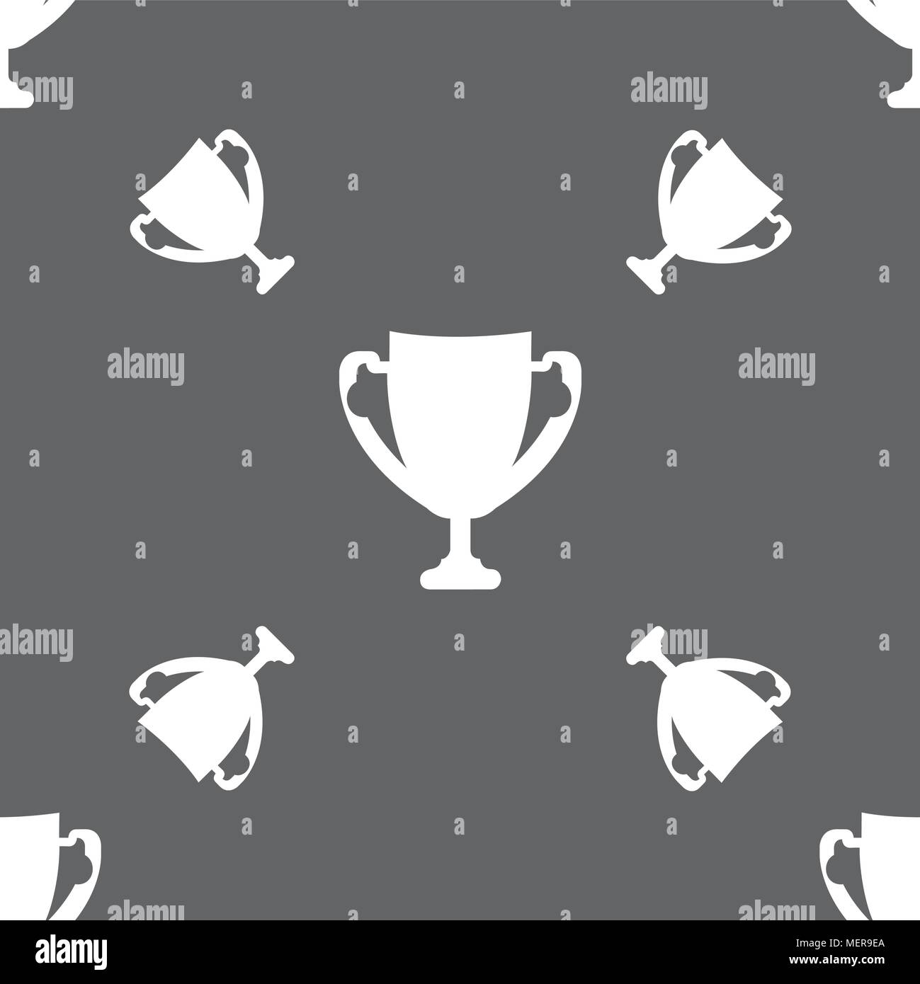 Winner cup sign icon. Awarding of winners symbol. Trophy. Seamless ...