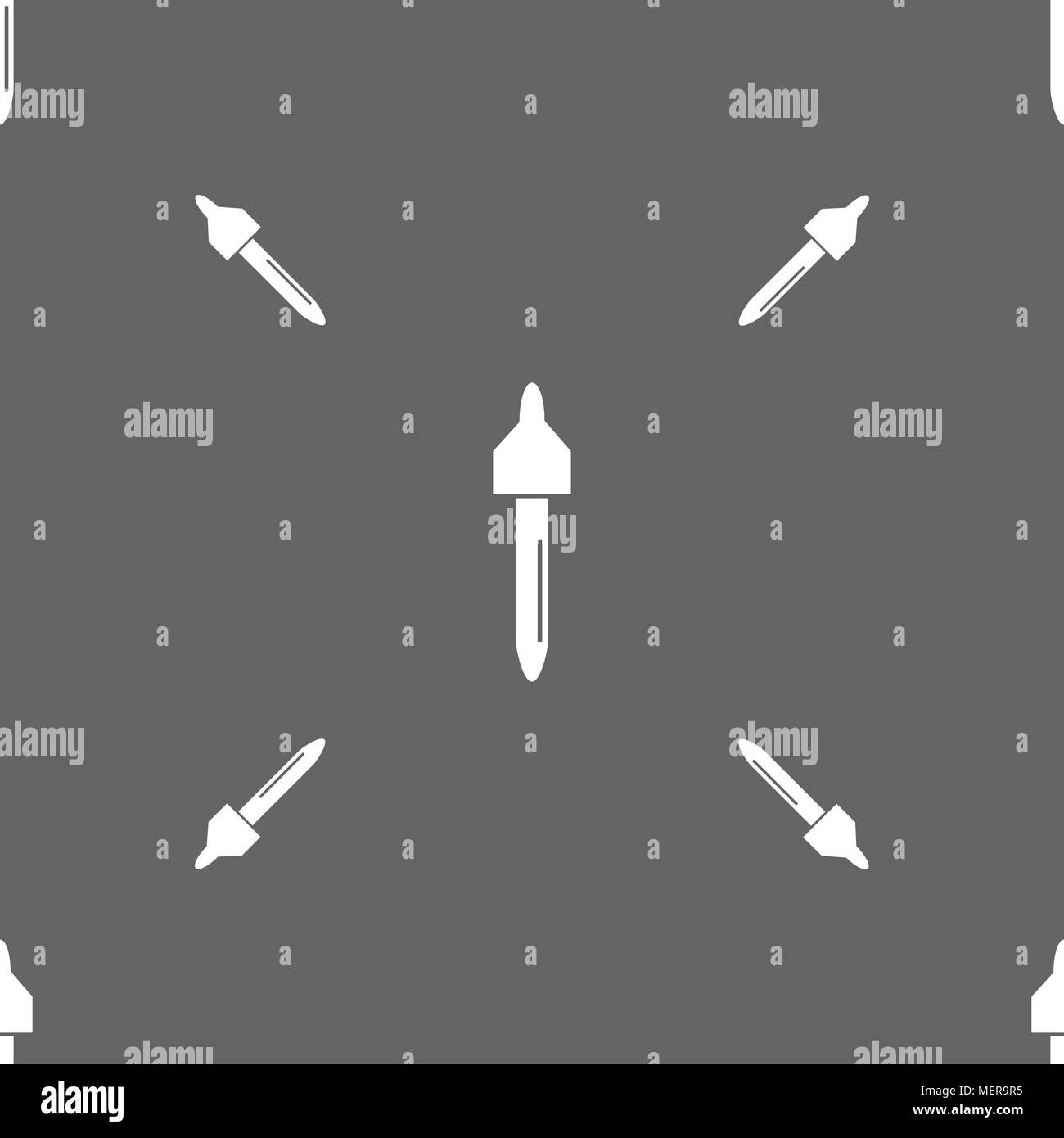 dropper sign icon. pipette symbol. Seamless pattern on a gray ...