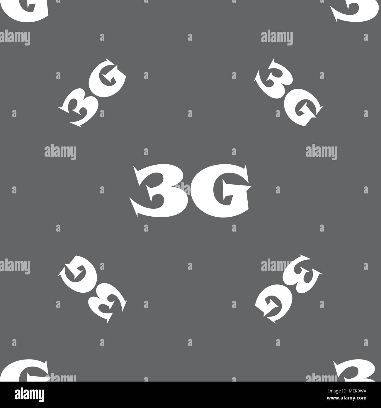 3G sign icon. Mobile telecommunications technology symbol. Seamless ...