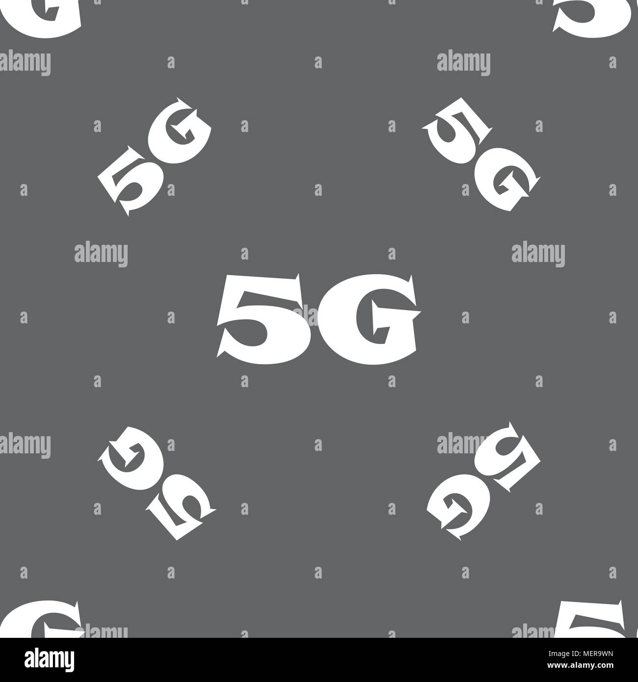 5G sign icon. Mobile telecommunications technology symbol. Seamless ...