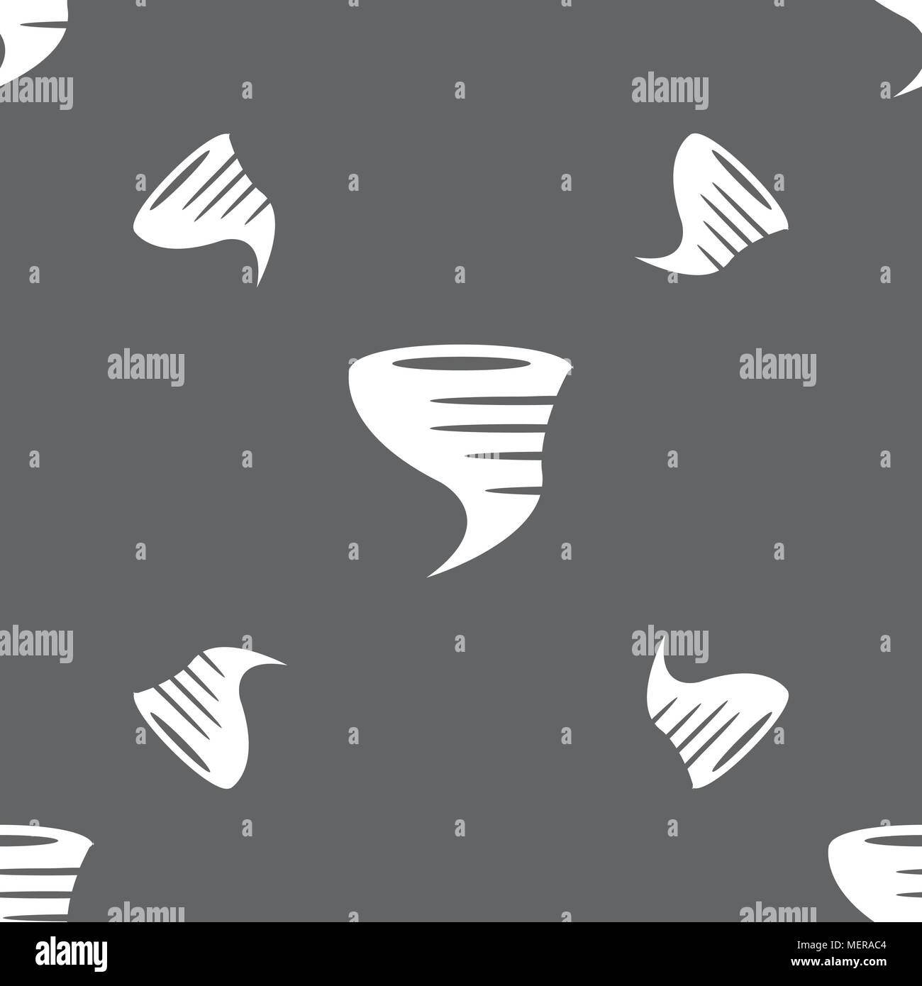 Tornado icon. Seamless pattern on a gray background. Vector ...