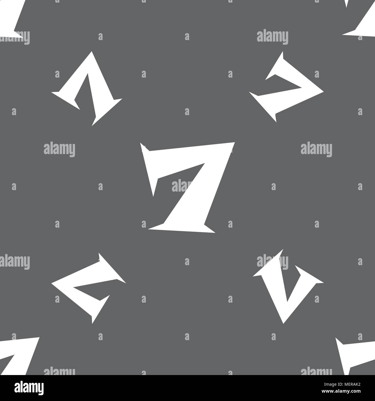 number seven icon sign. Seamless pattern on a gray background. Vector ...