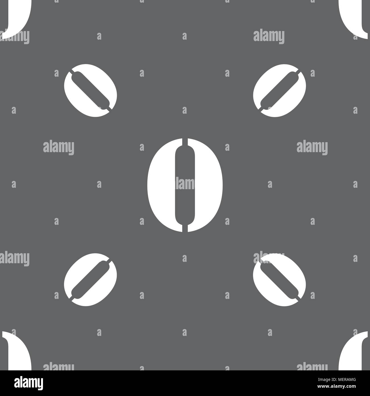 number zero icon sign. Seamless pattern on a gray background. Vector ...