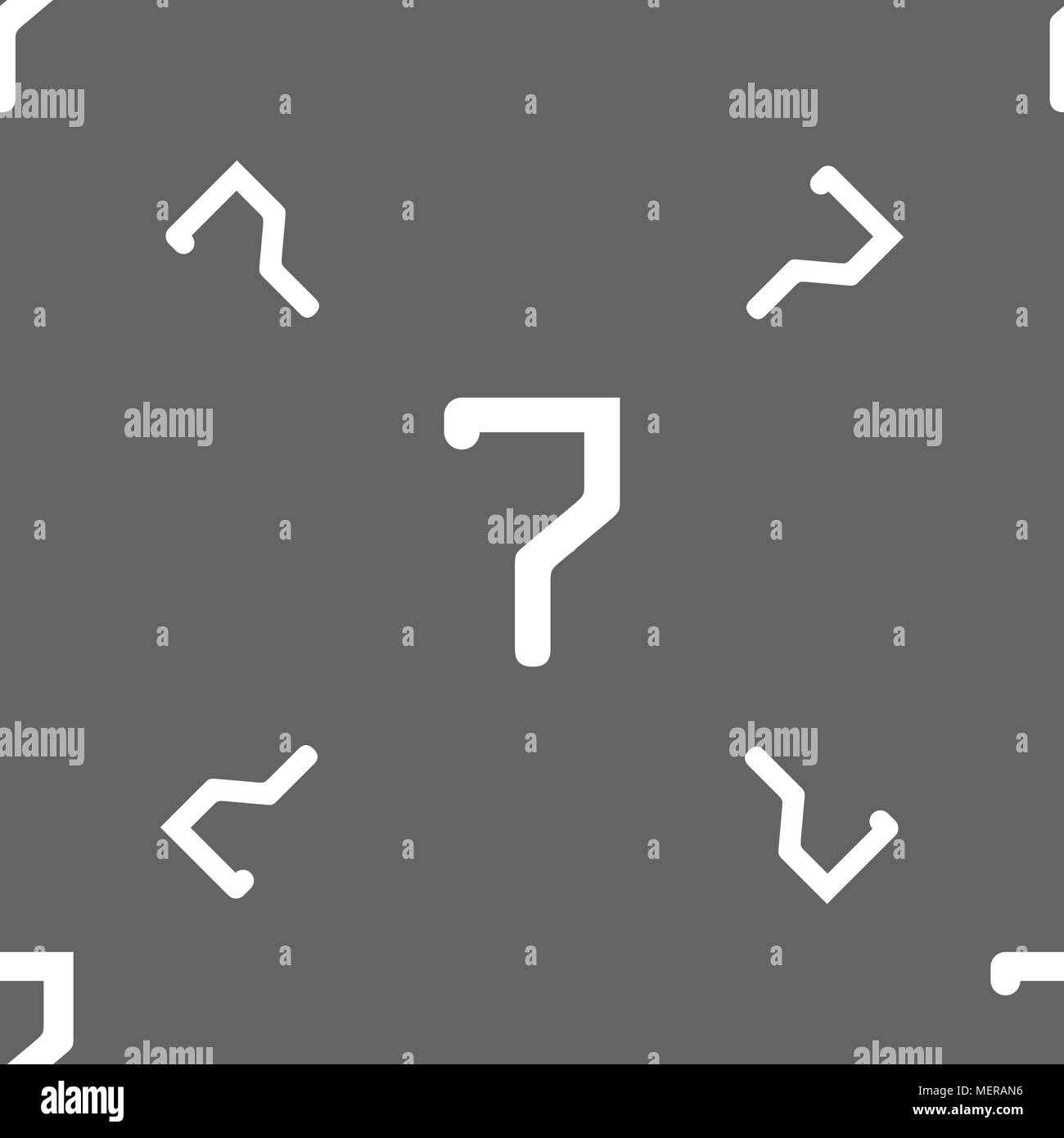 number seven icon sign. Seamless pattern on a gray background. Vector ...