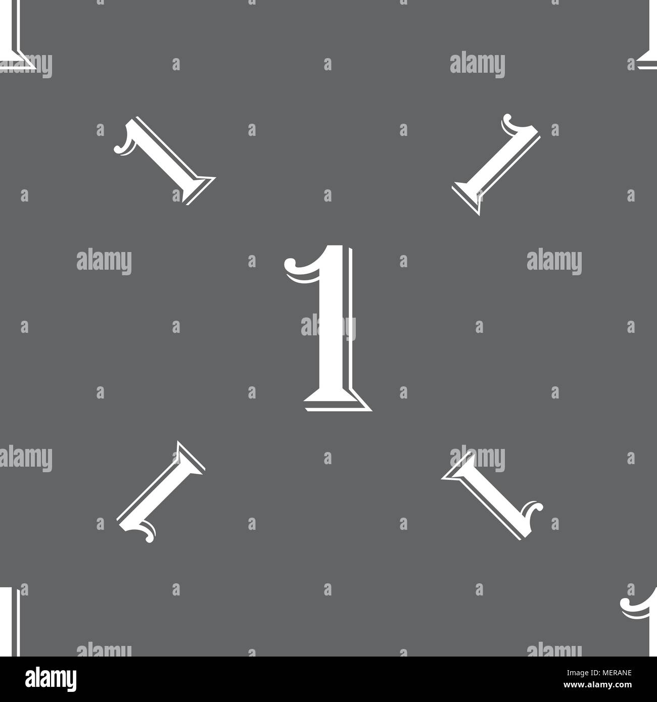 First place award sign. Winner symbol. Step one. Seamless pattern on a ...