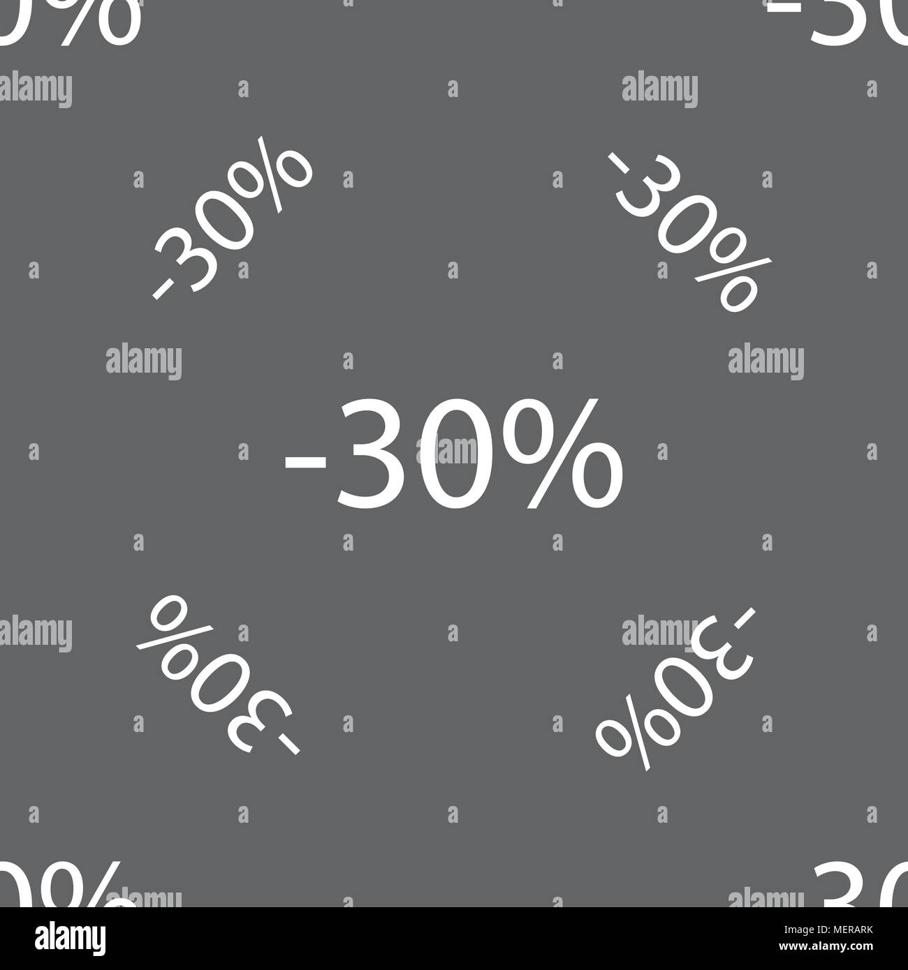 30 percent discount sign icon. Sale symbol. Special offer label ...