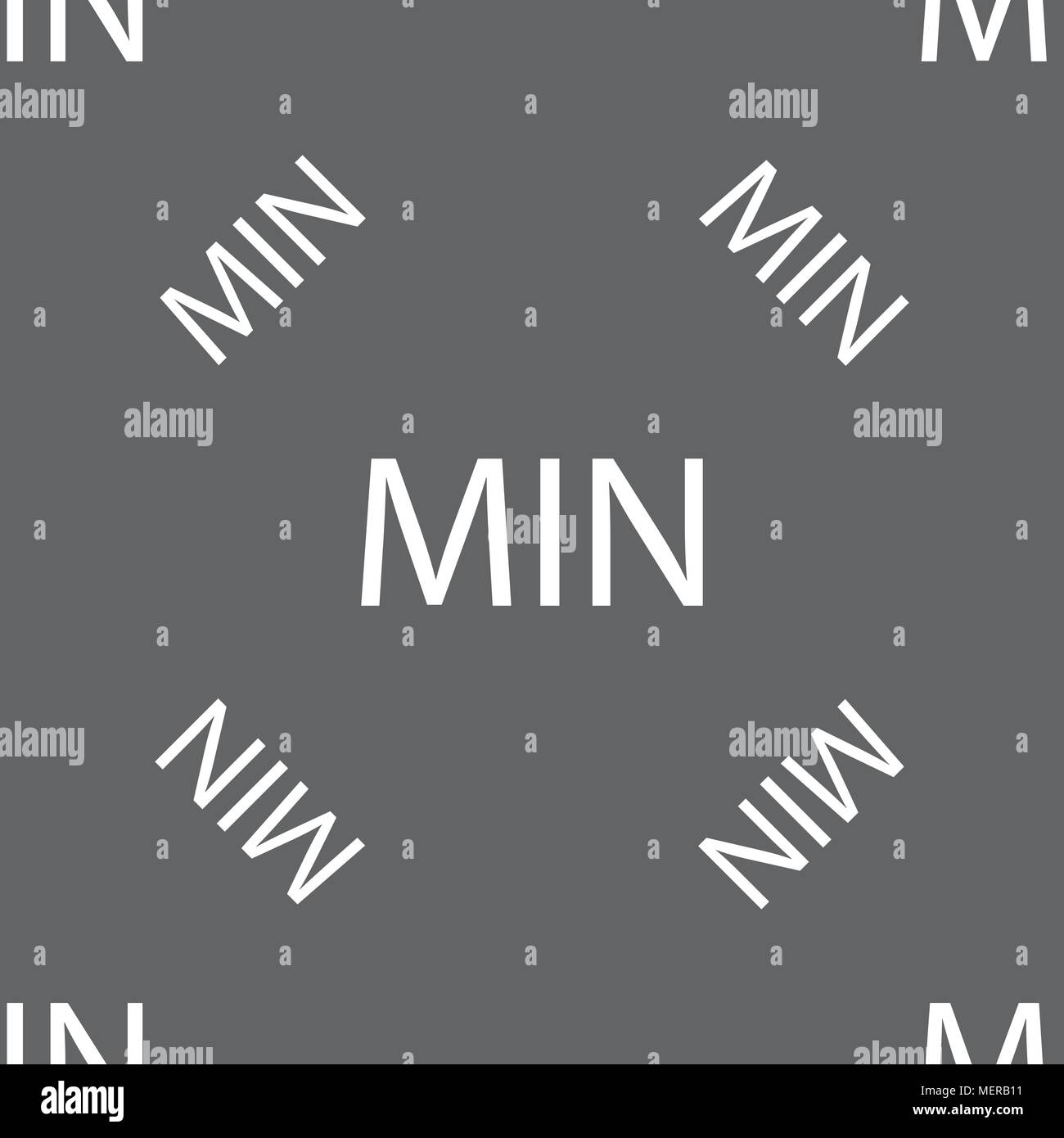 minimum sign icon. Seamless pattern on a gray background. Vector ...