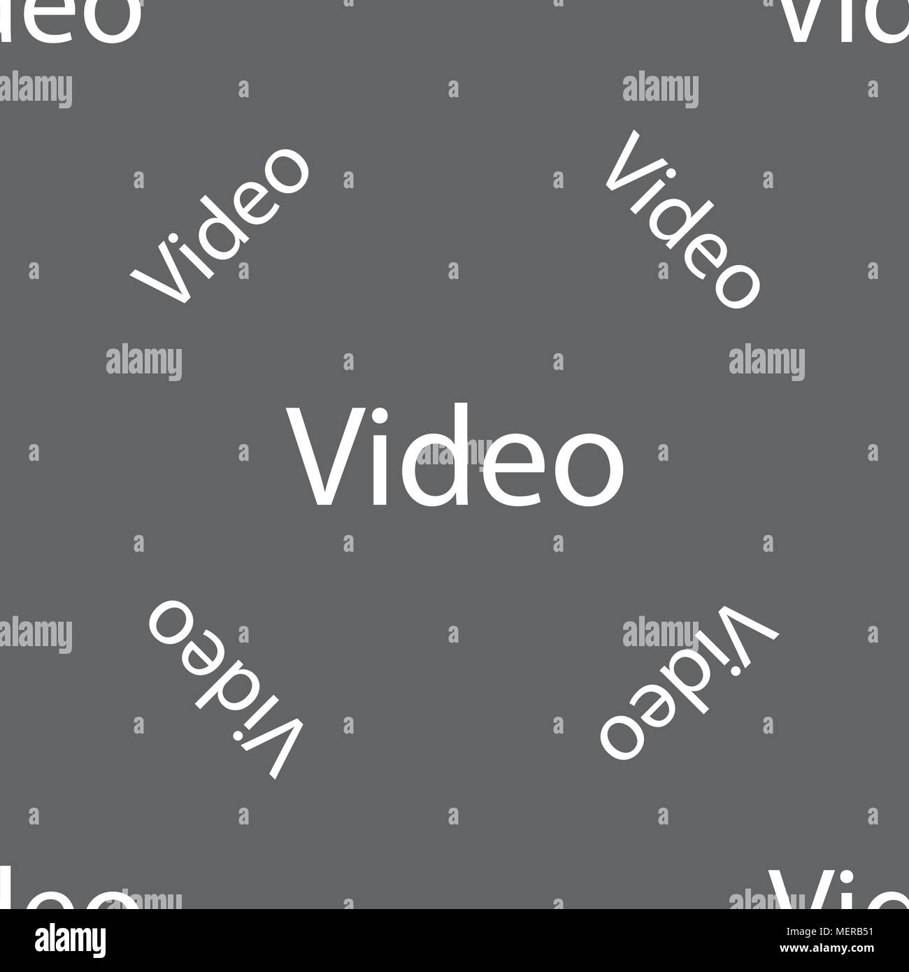 Play video sign icon. Player navigation symbol. Seamless pattern on a ...