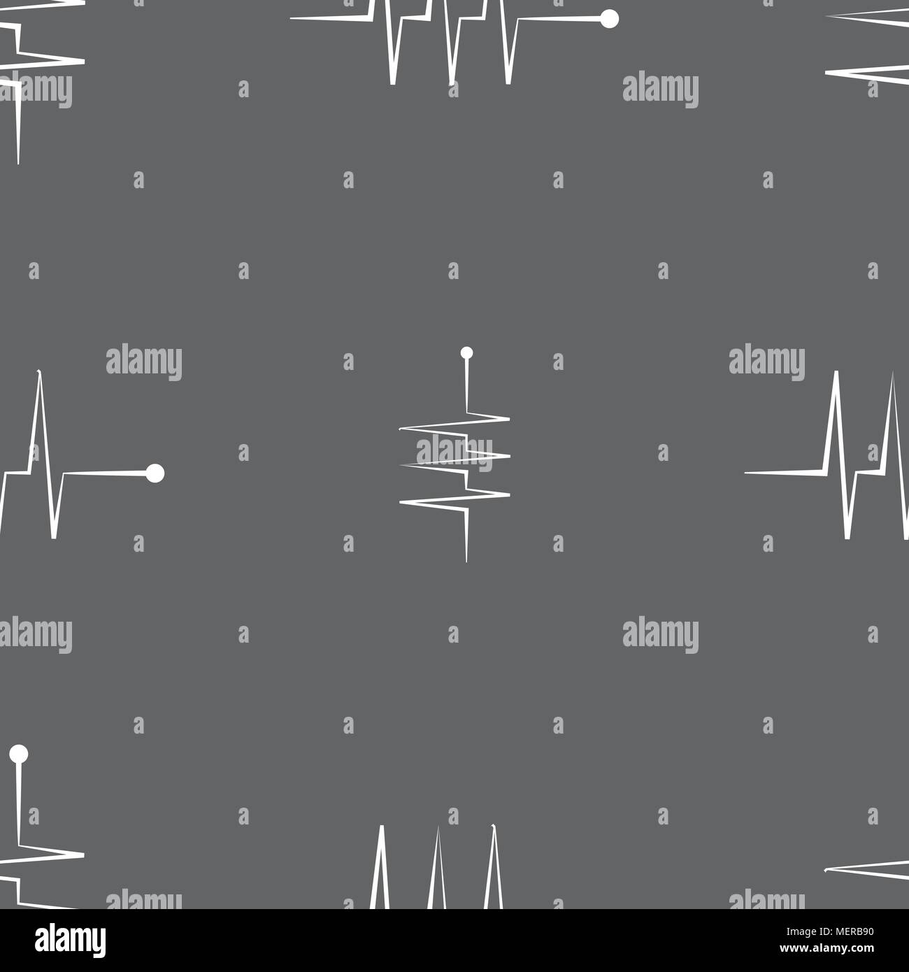 Cardiogram monitoring sign icon. Heart beats symbol. Seamless pattern ...