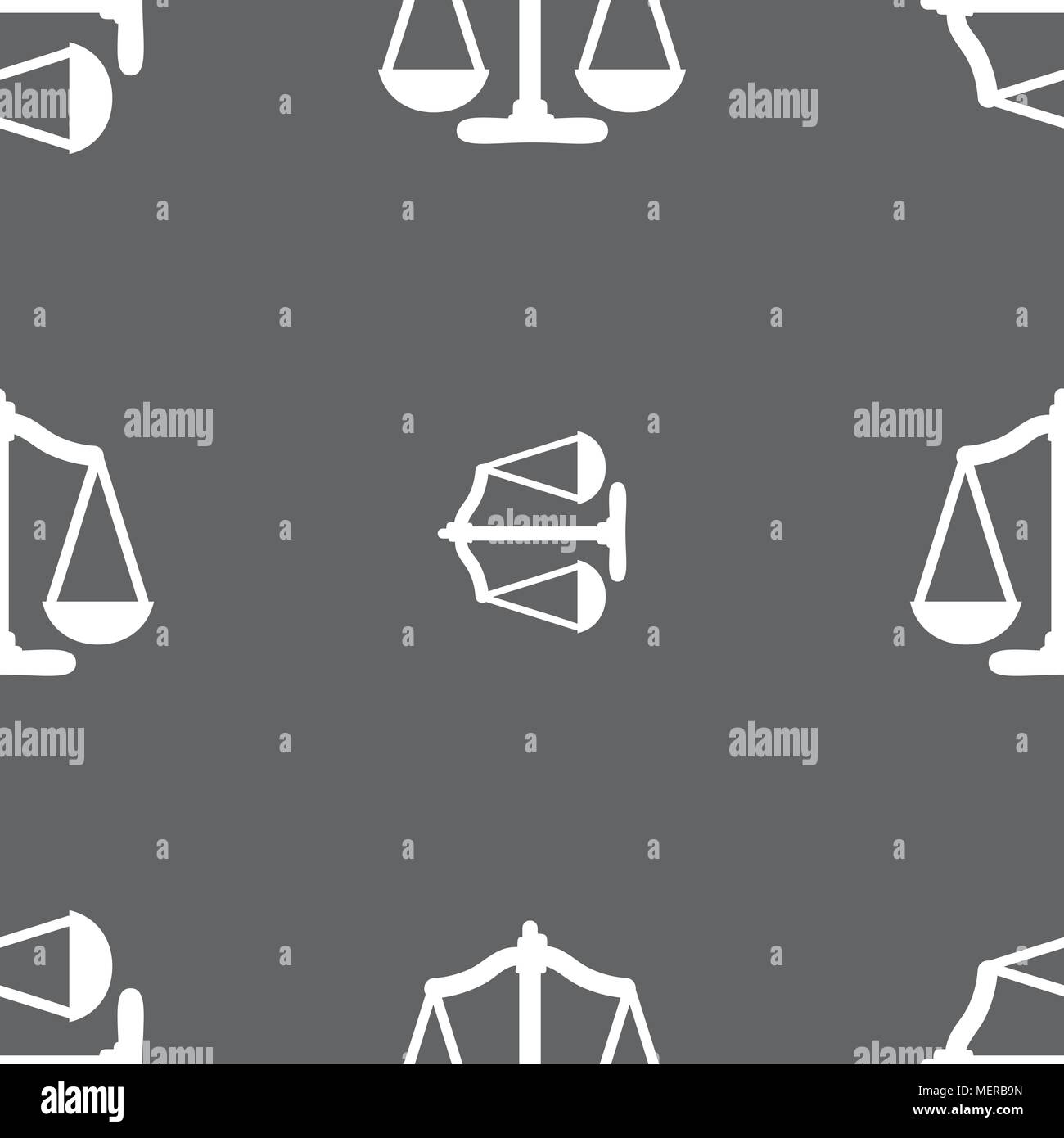 Scales balance. Seamless pattern on a gray background. Vector ...