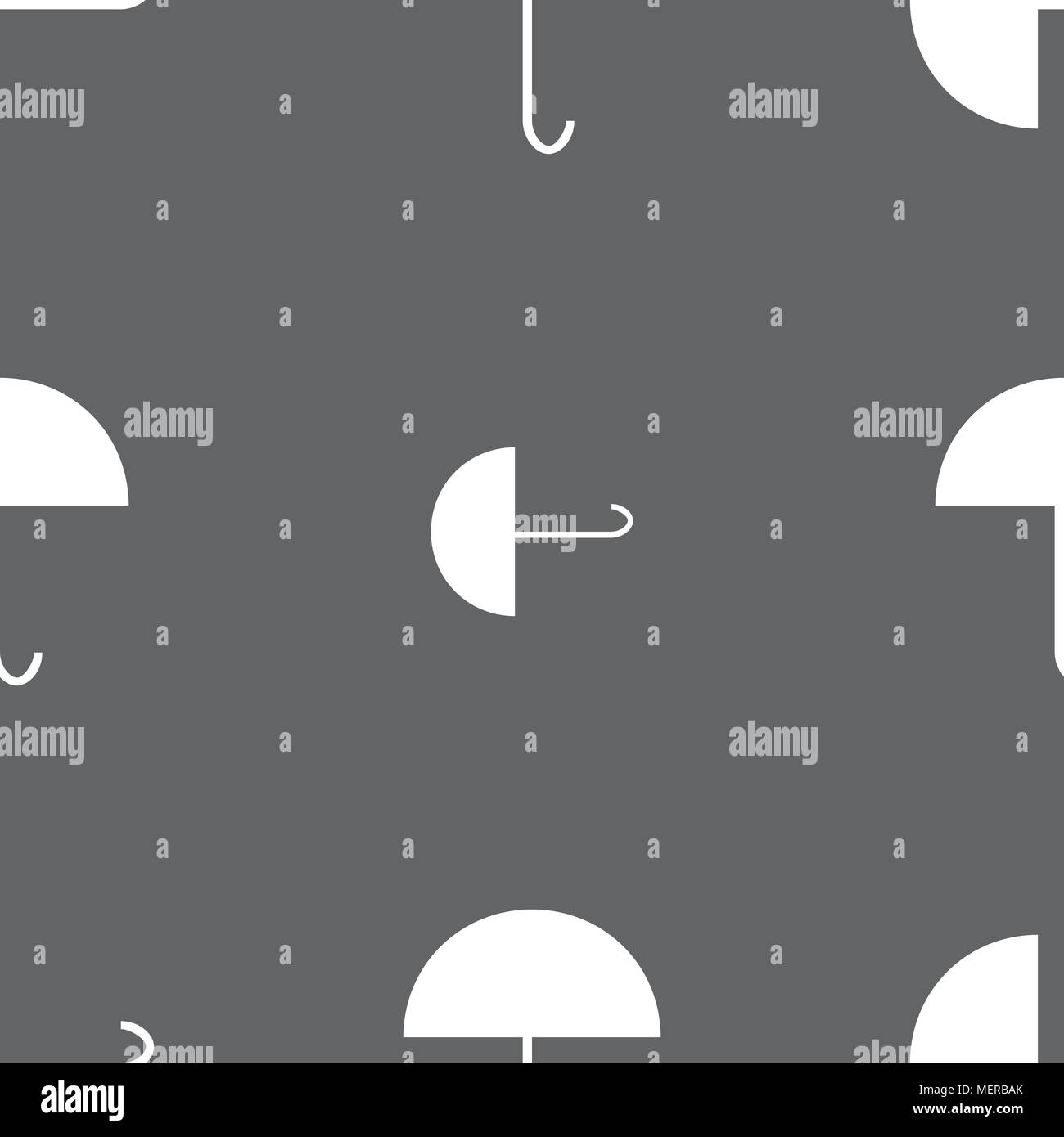 Umbrella sign icon. Rain protection symbol. Seamless pattern on a gray ...